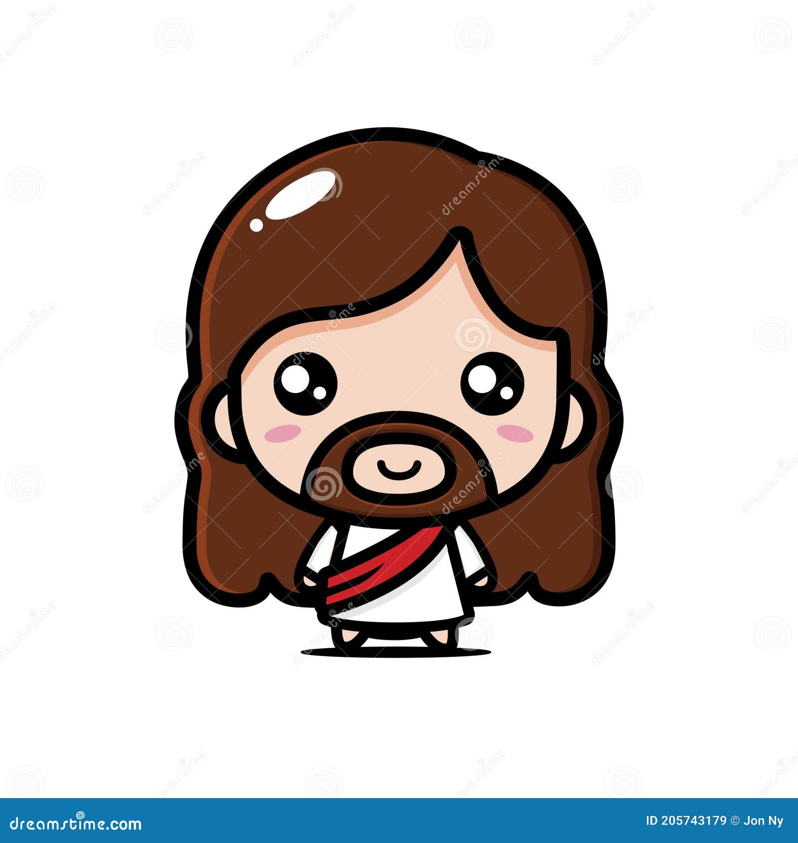 Cute jesus christ design stock vector. Illustration of happy - 205743179