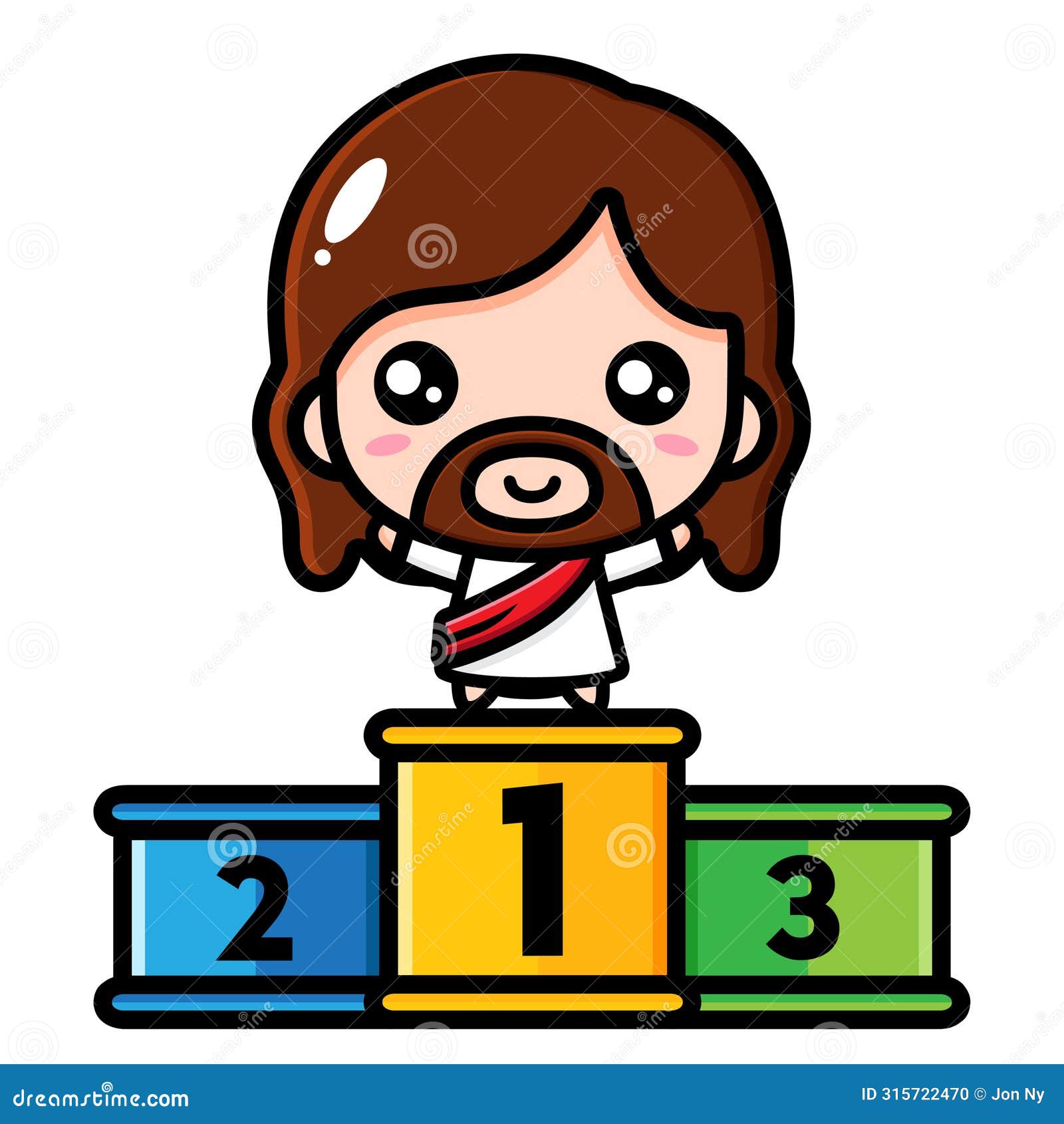 Cute Jesus Christ 1st Place Stock Vector - Illustration of concept ...