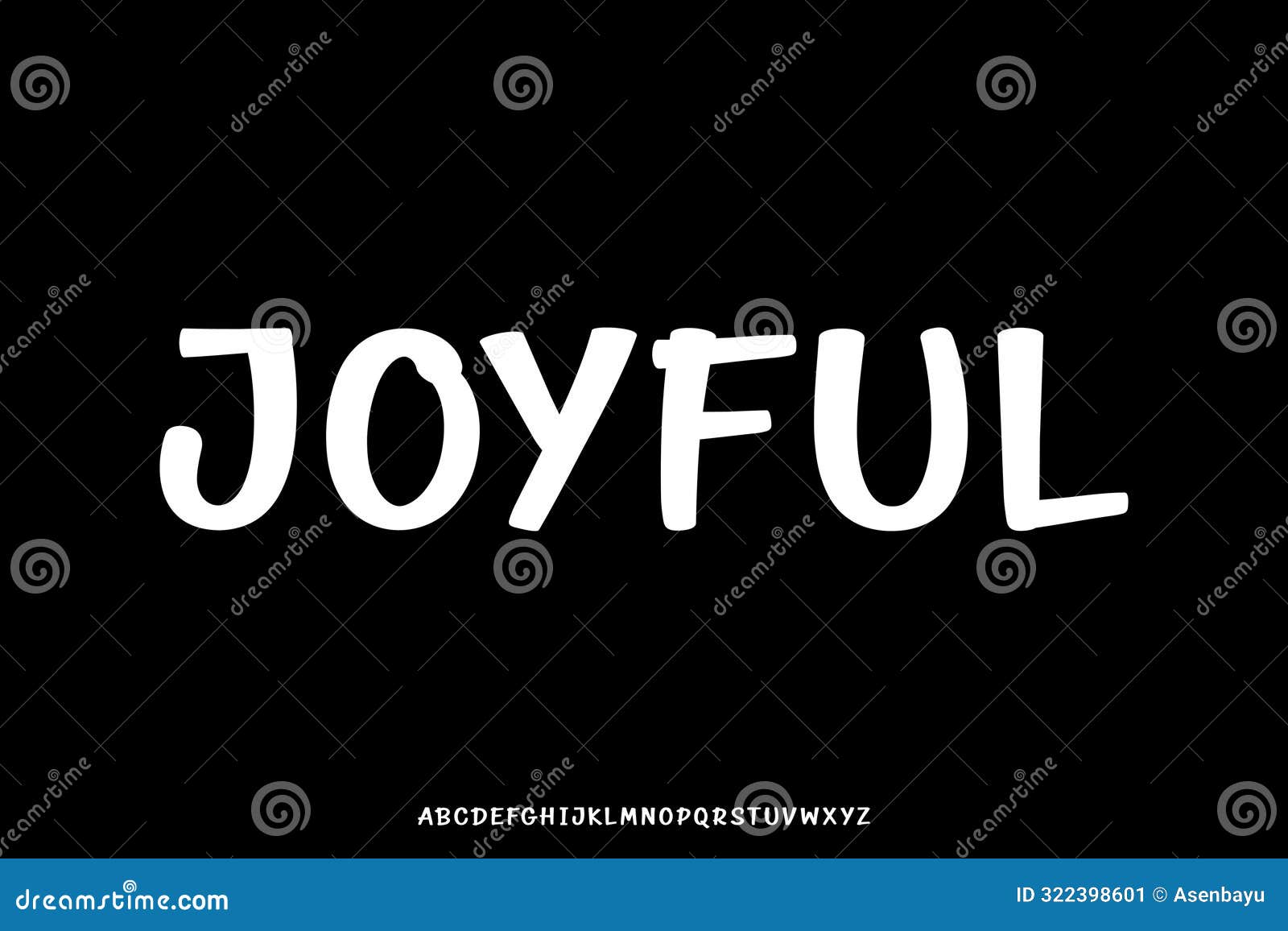 Cute Joyful Handwritten Alphabet Display Font Vector Illustration Stock ...