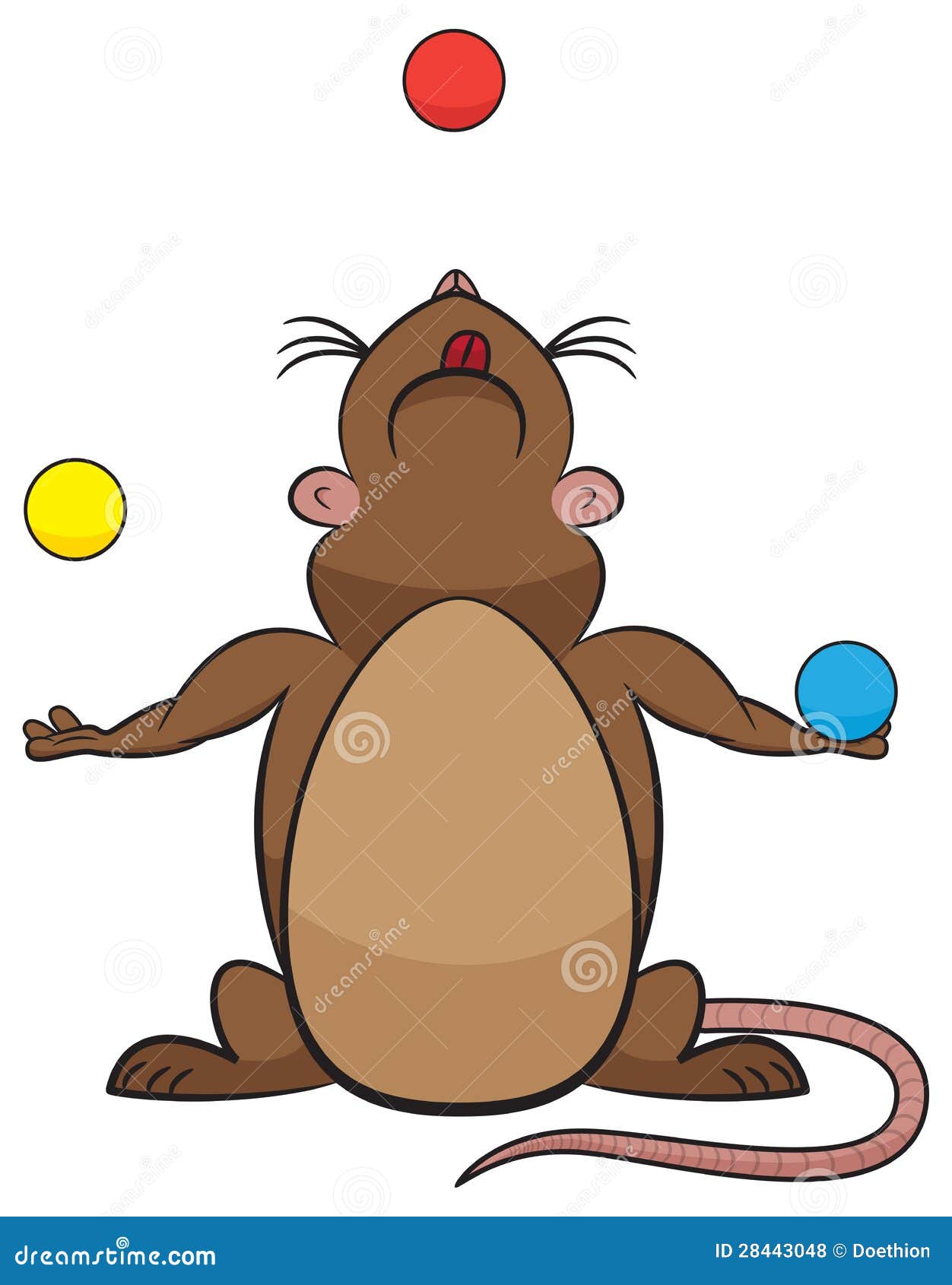 Cute Juggling Rodent stock vector. Illustration of funny - 28443048