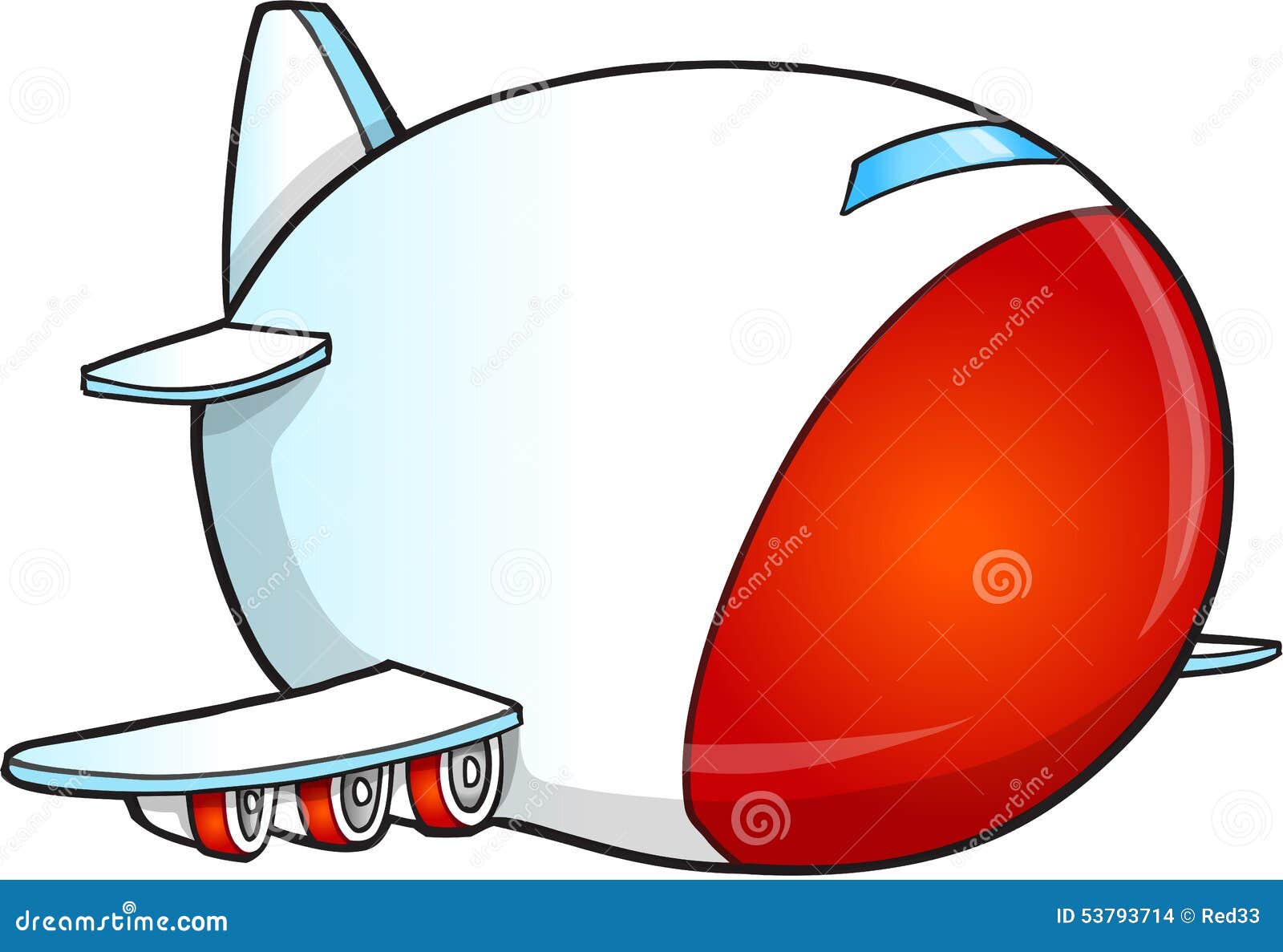 Cute Jumbo Jet Vector stock vector. Illustration of cute - 53793714