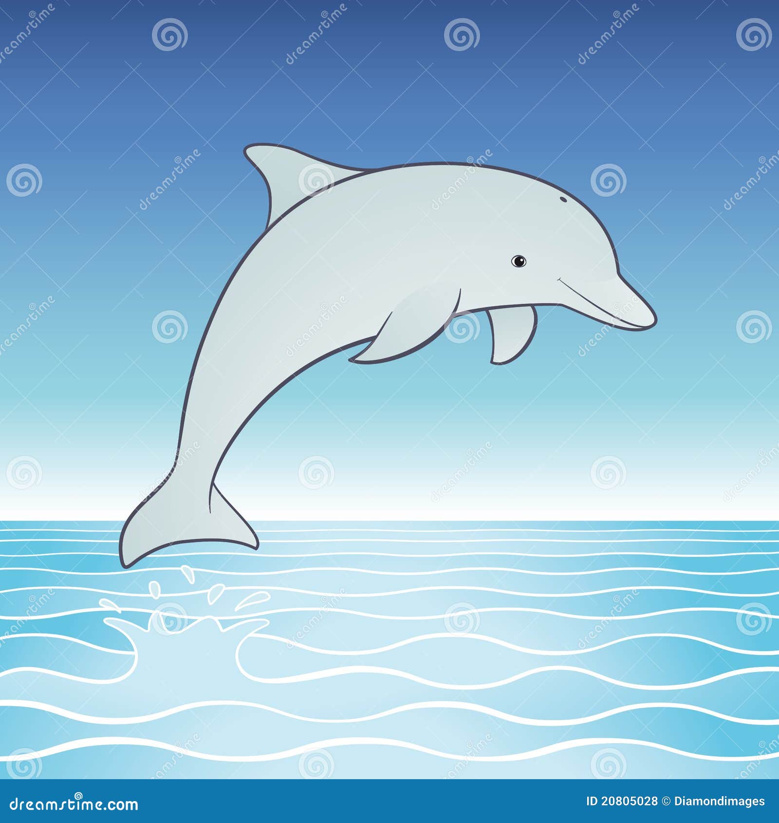 Jumping Dolphin Drawing, Vector Sketch. Black And White Isolated ...
