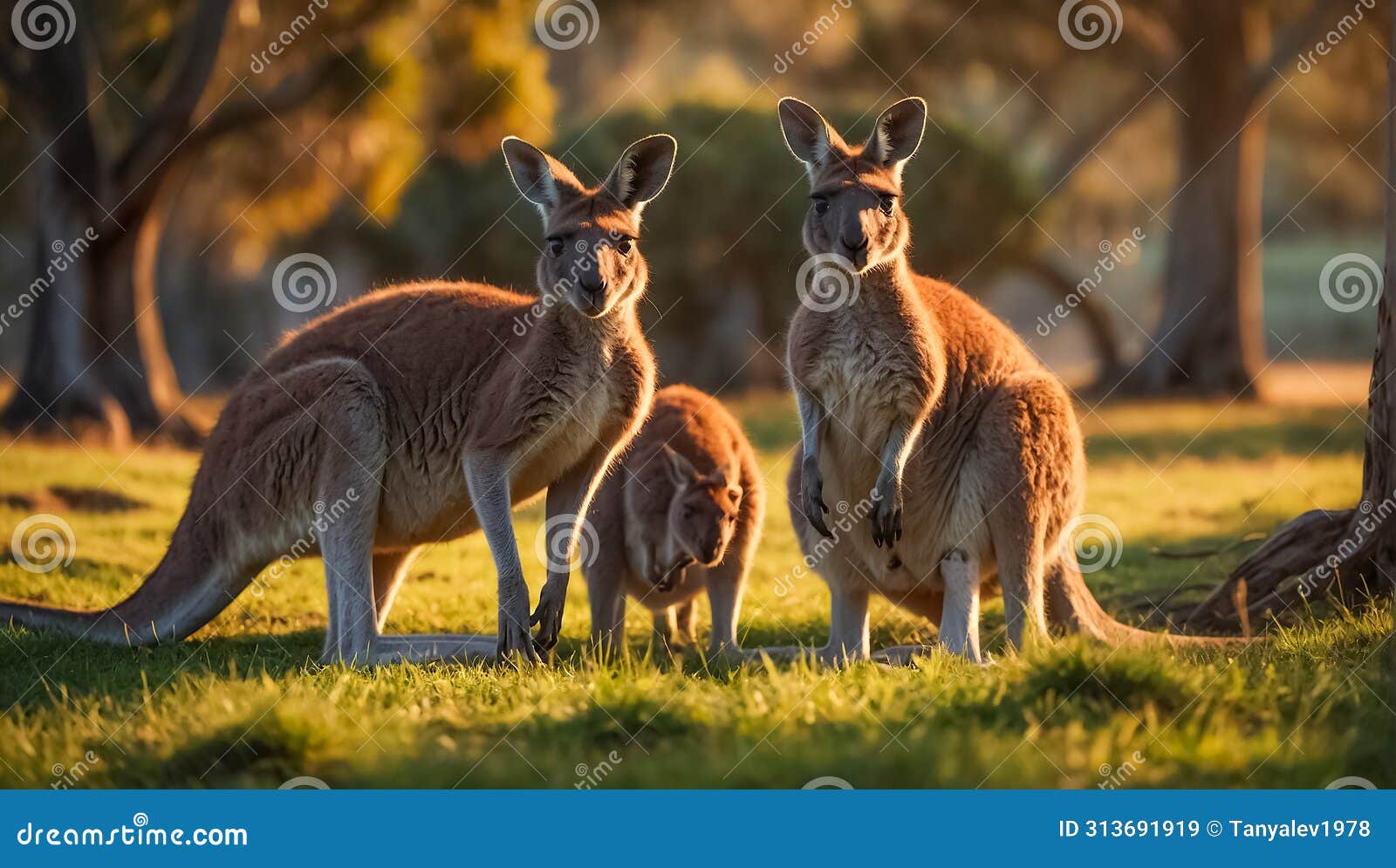 Cute Kangaroo in Australia Curious Summer Stock Illustration ...