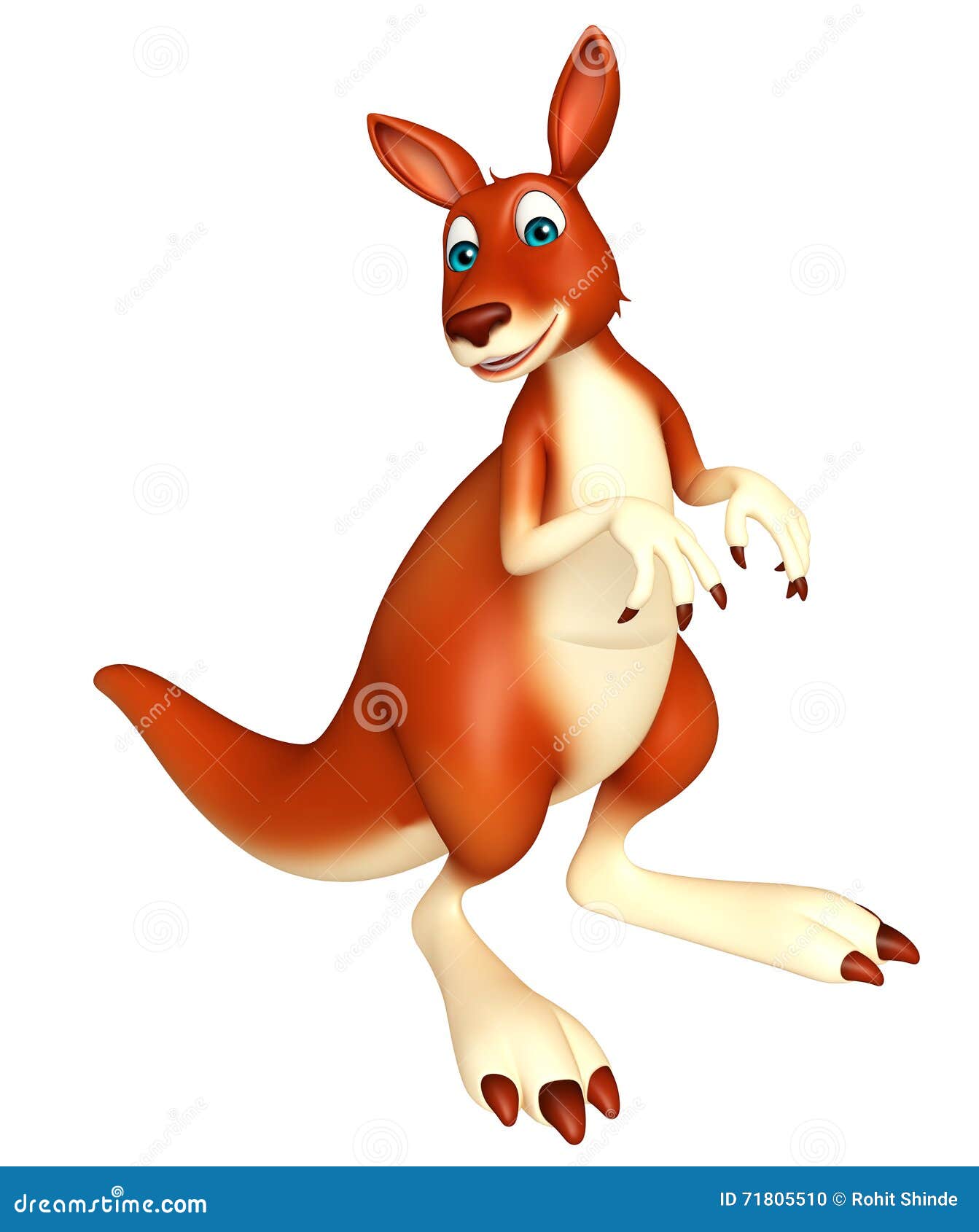 Cute Kangaroo Cartoon Character Stock Illustration - Illustration of ...
