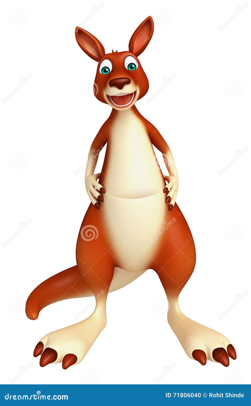 Cute Kangaroo Cartoon Character Stock Illustration - Illustration of ...