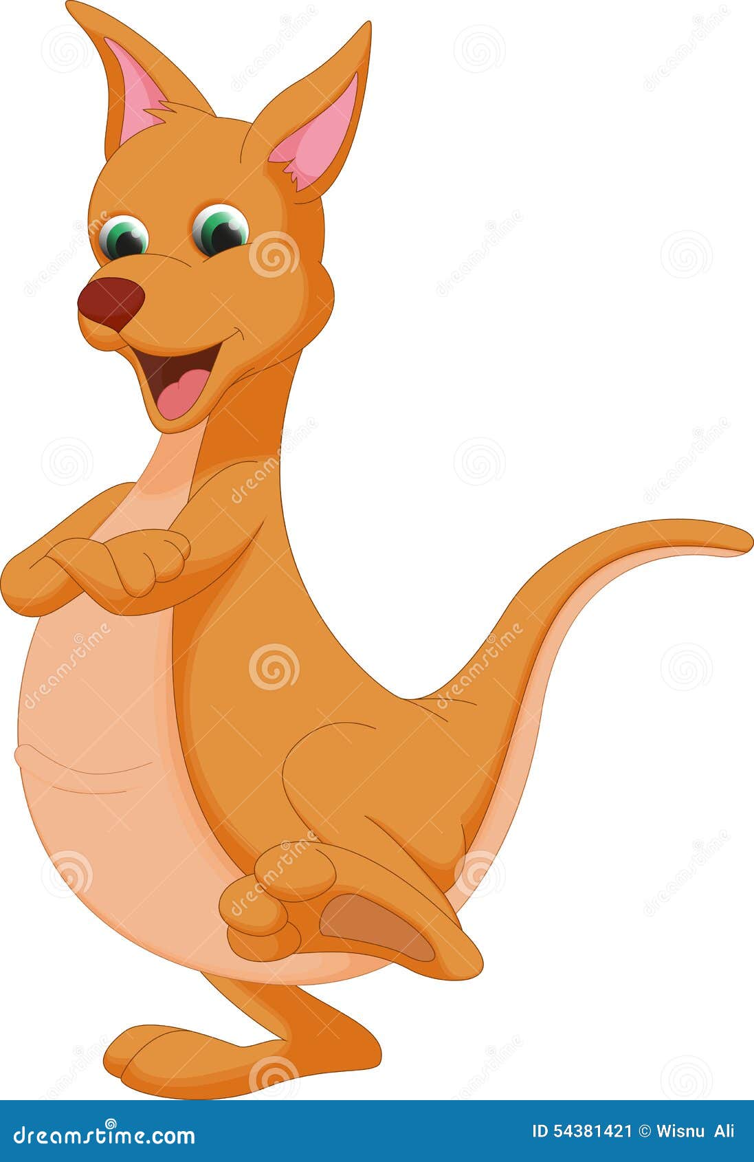 Cute kangaroo cartoon stock vector. Illustration of marsupial - 54381421