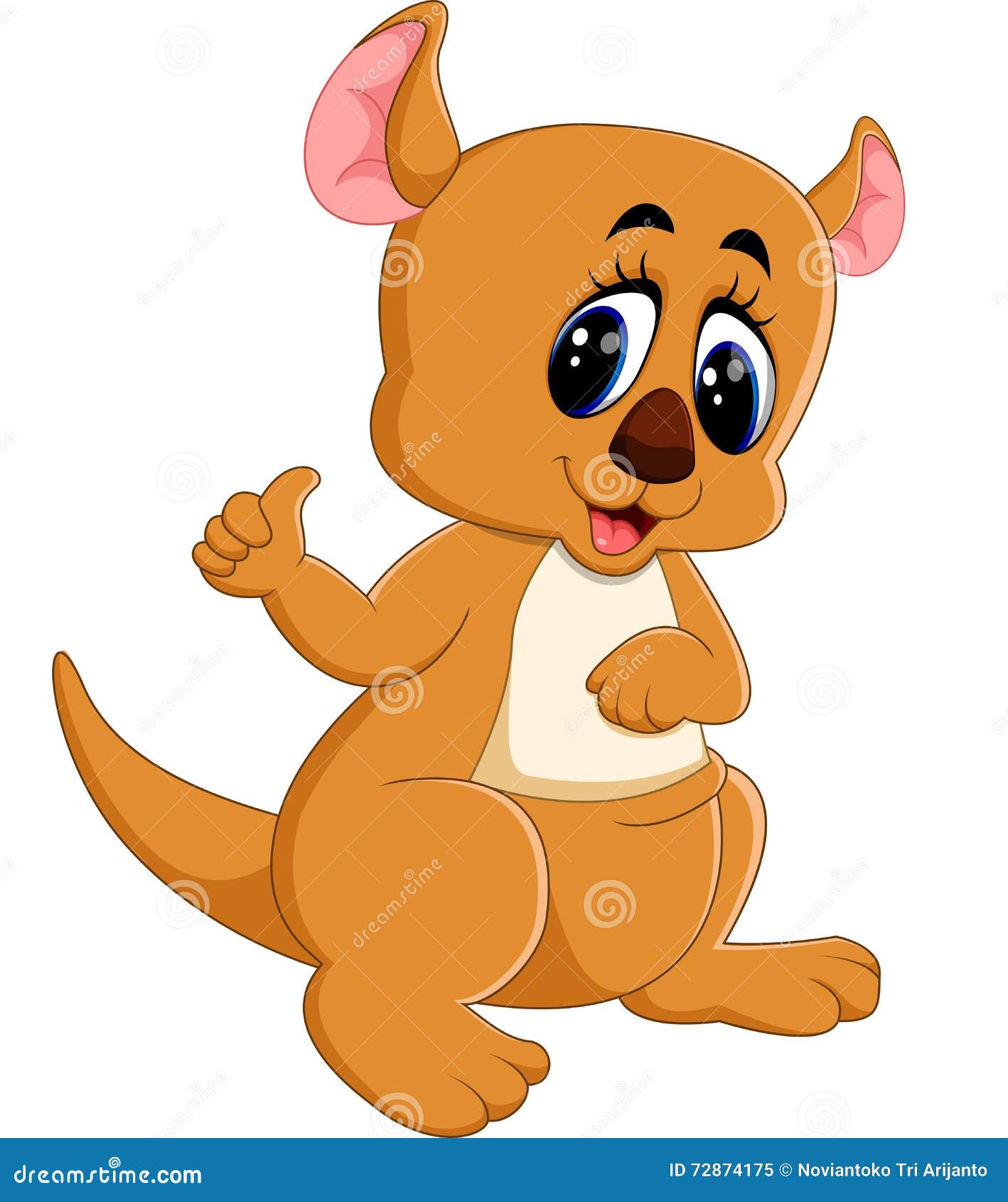 Cute kangaroo cartoon stock vector. Illustration of doodle - 72874175