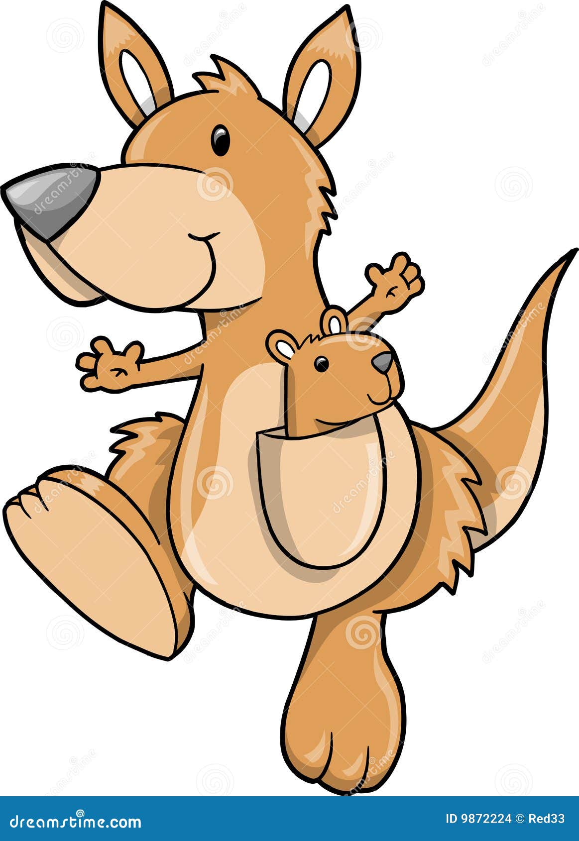 Cute Kangaroo Cartoon | CartoonDealer.com #64928733