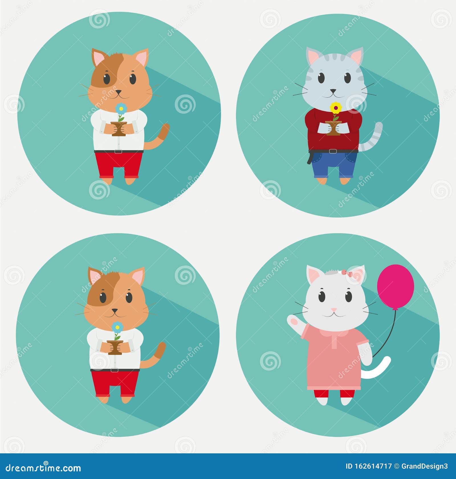 Cute-Katze Vector-Illustration Vektor Abbildung - Illustration von ...