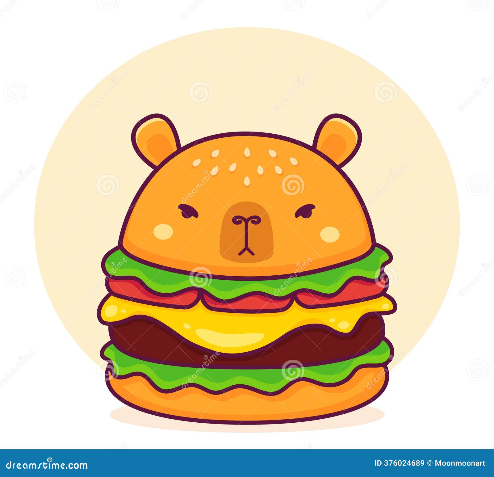 Kawaii Capybara. Seamless Pattern. Coloring Page Cartoon Vector ...