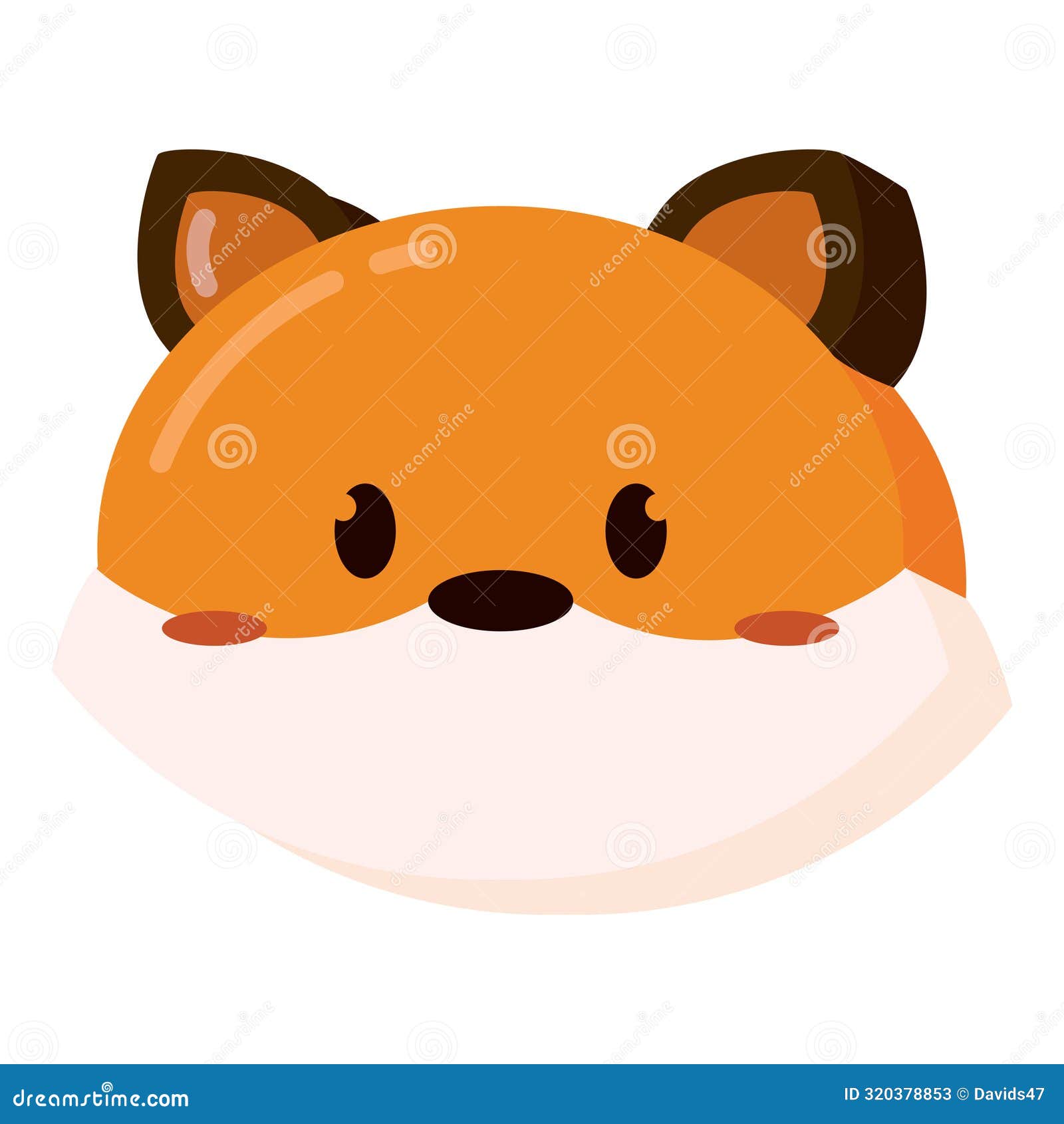 Cute Kawaii Fox Animal Character Vector Stock Vector - Illustration of ...