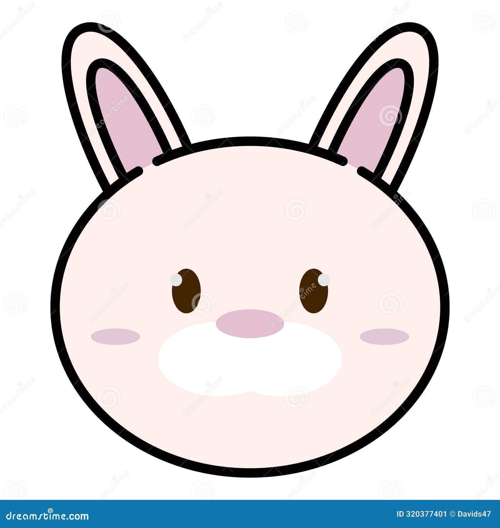 Cute Kawaii Rabbit Animal Character Vector Stock Vector - Illustration ...