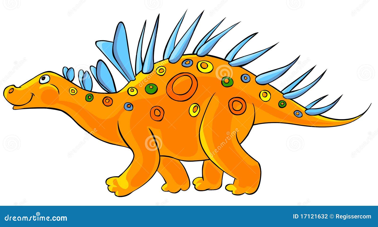 Kentrosaurus Dinosaur Coloring Page Illustration | CartoonDealer.com ...
