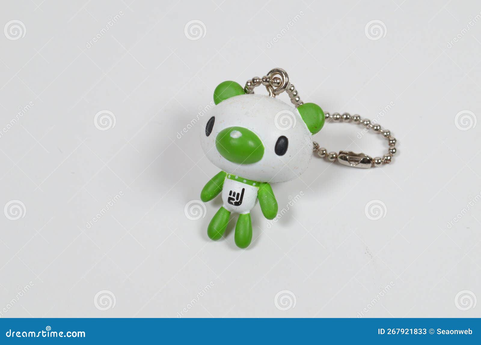 Cute Key Chain on the White Back Ground Stock Image - Image of design ...