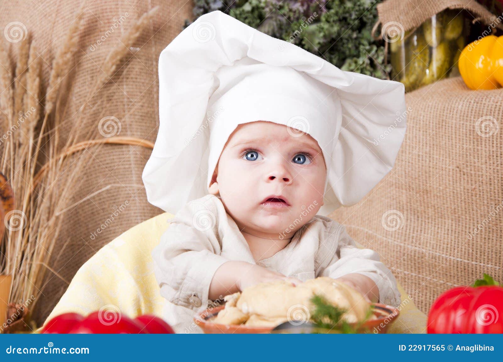 Cute kid as a chef stock image. Image of pretty, cook - 22917565