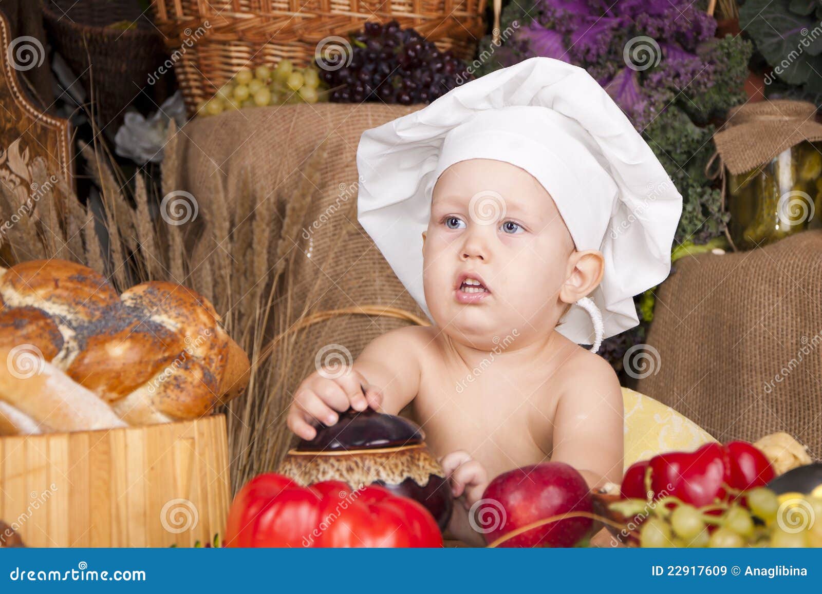 Cute kid as a chef stock image. Image of healthy, bakery - 22917609