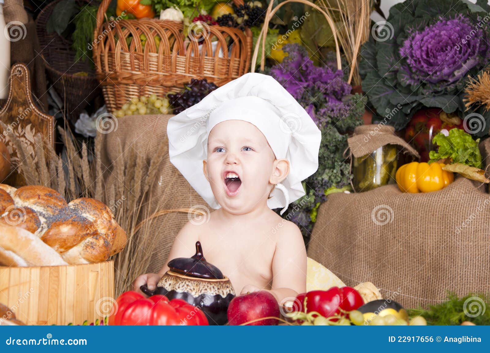 Cute kid as a chef stock photo. Image of food, kitchen - 22917656