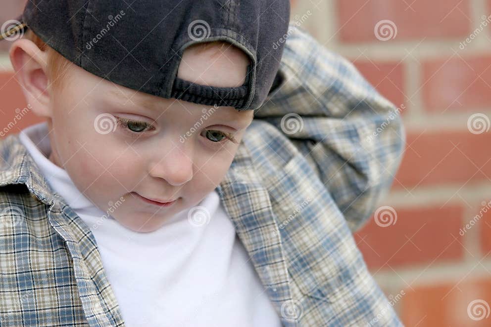 Cute kid with cap stock image. Image of head, cute, young - 1528099