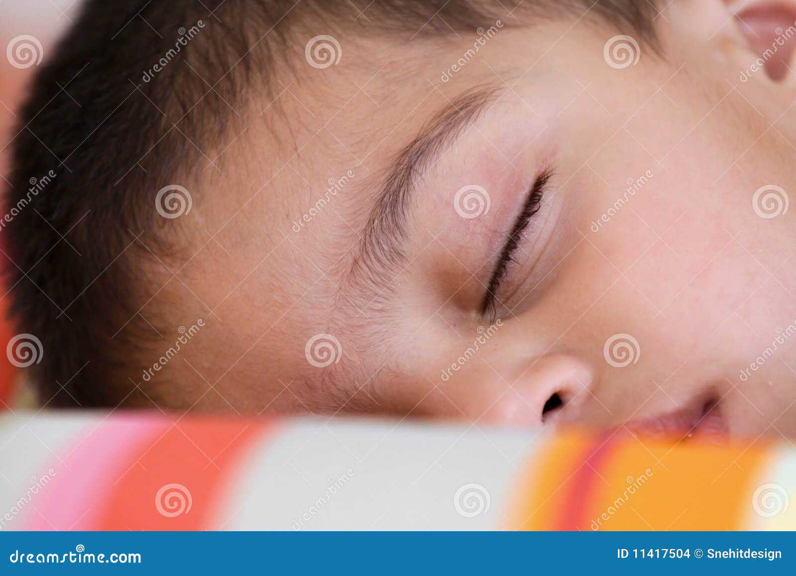 Cute kid in deep sleep stock photo. Image of cozy, male - 11417504