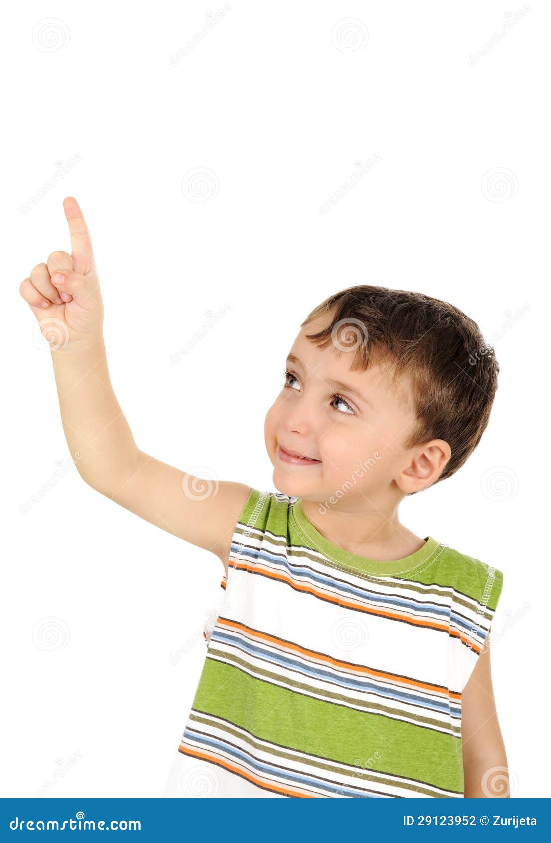 Cute Kid Looking and Finger Pointing Stock Photo - Image of human ...