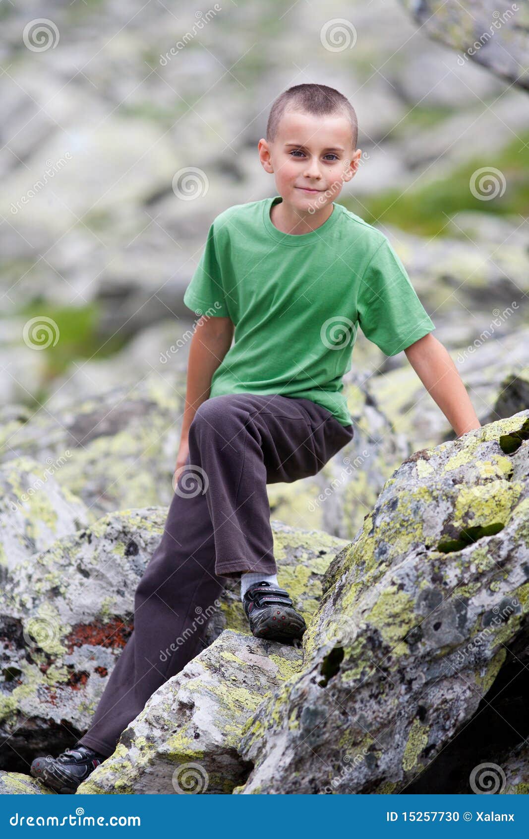 Cute Kid Outdoor in Mountains Stock Photo - Image of sweet, mountain ...