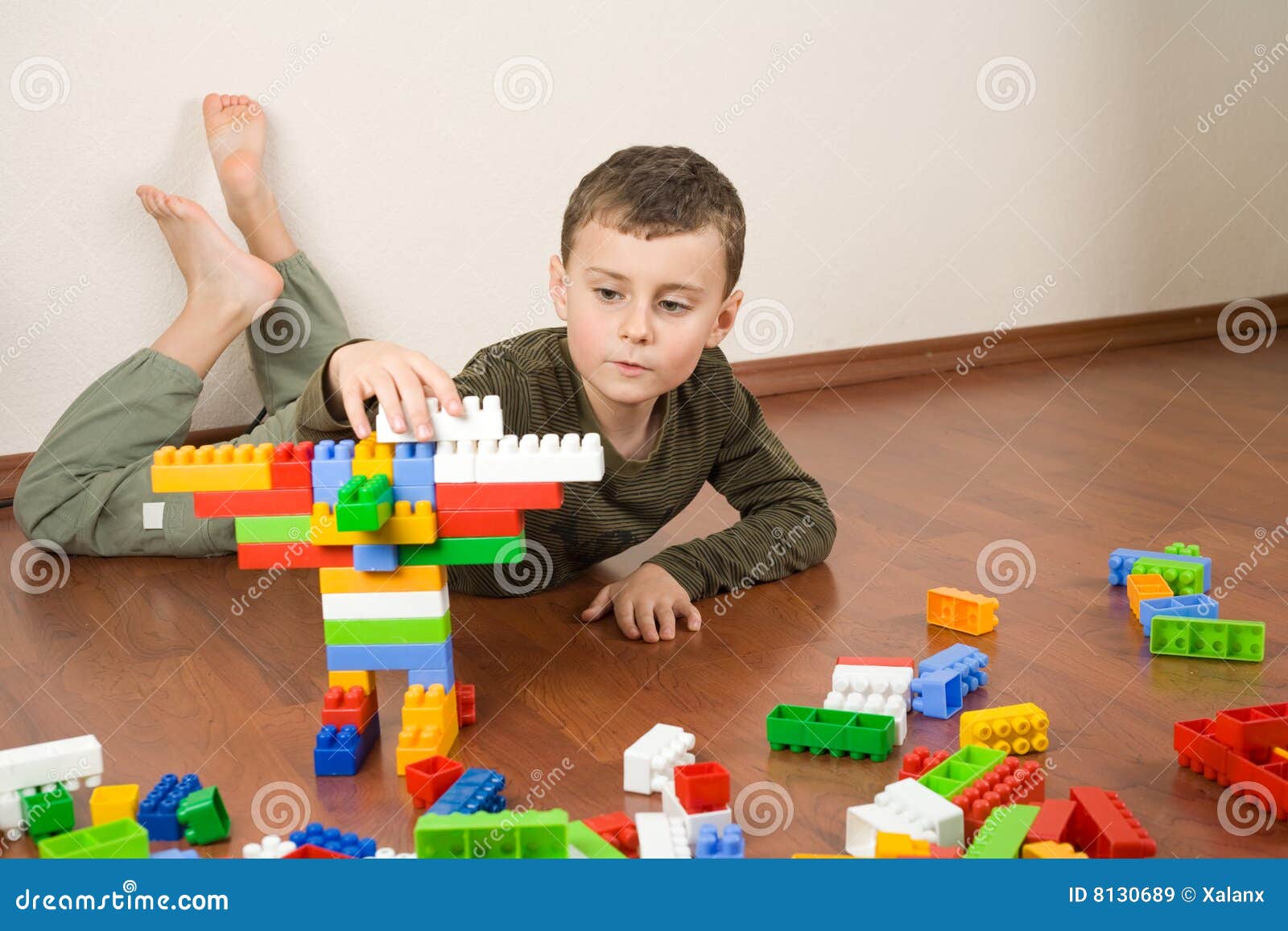 Cute Kid Playing with Cubes Stock Image - Image of little, active: 8130689