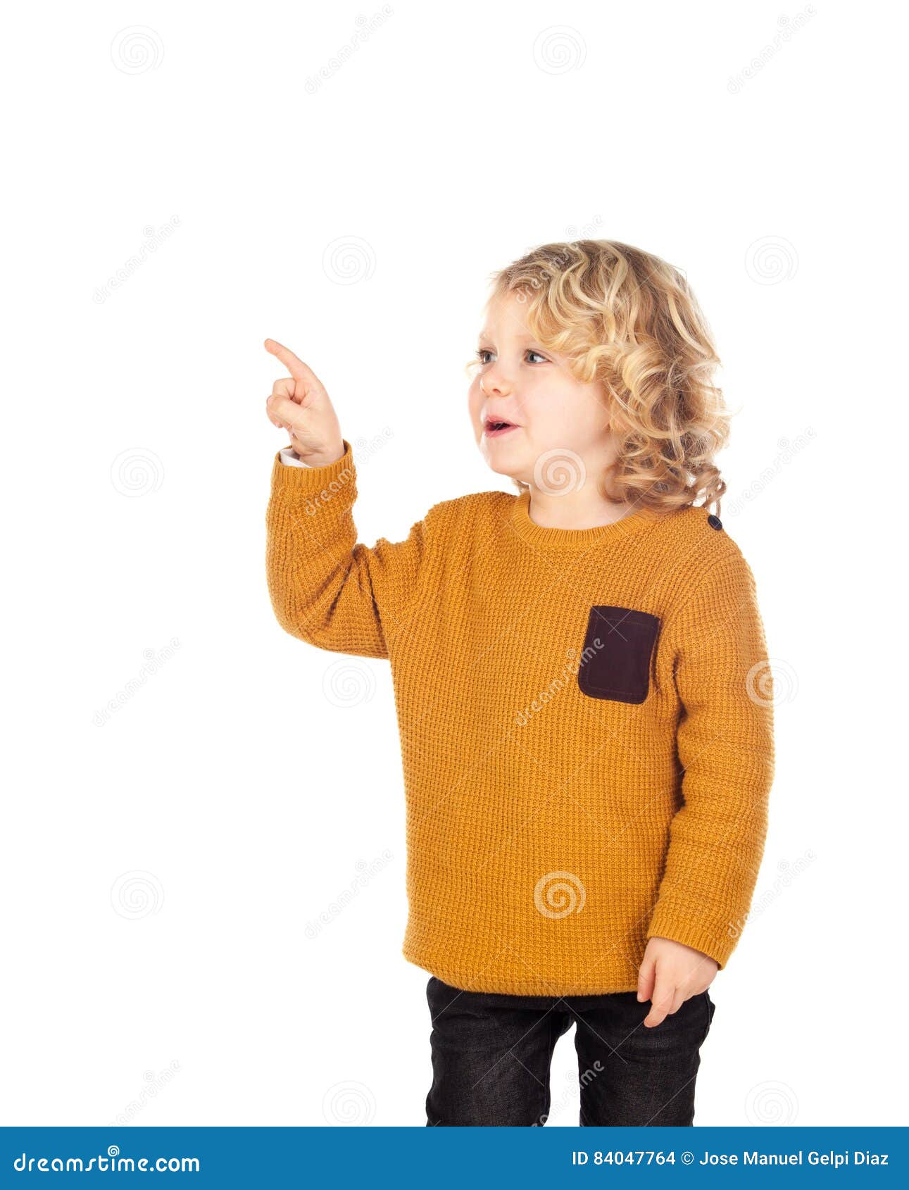 Cute Kid Pointing with His Finger Stock Photo - Image of beautiful ...