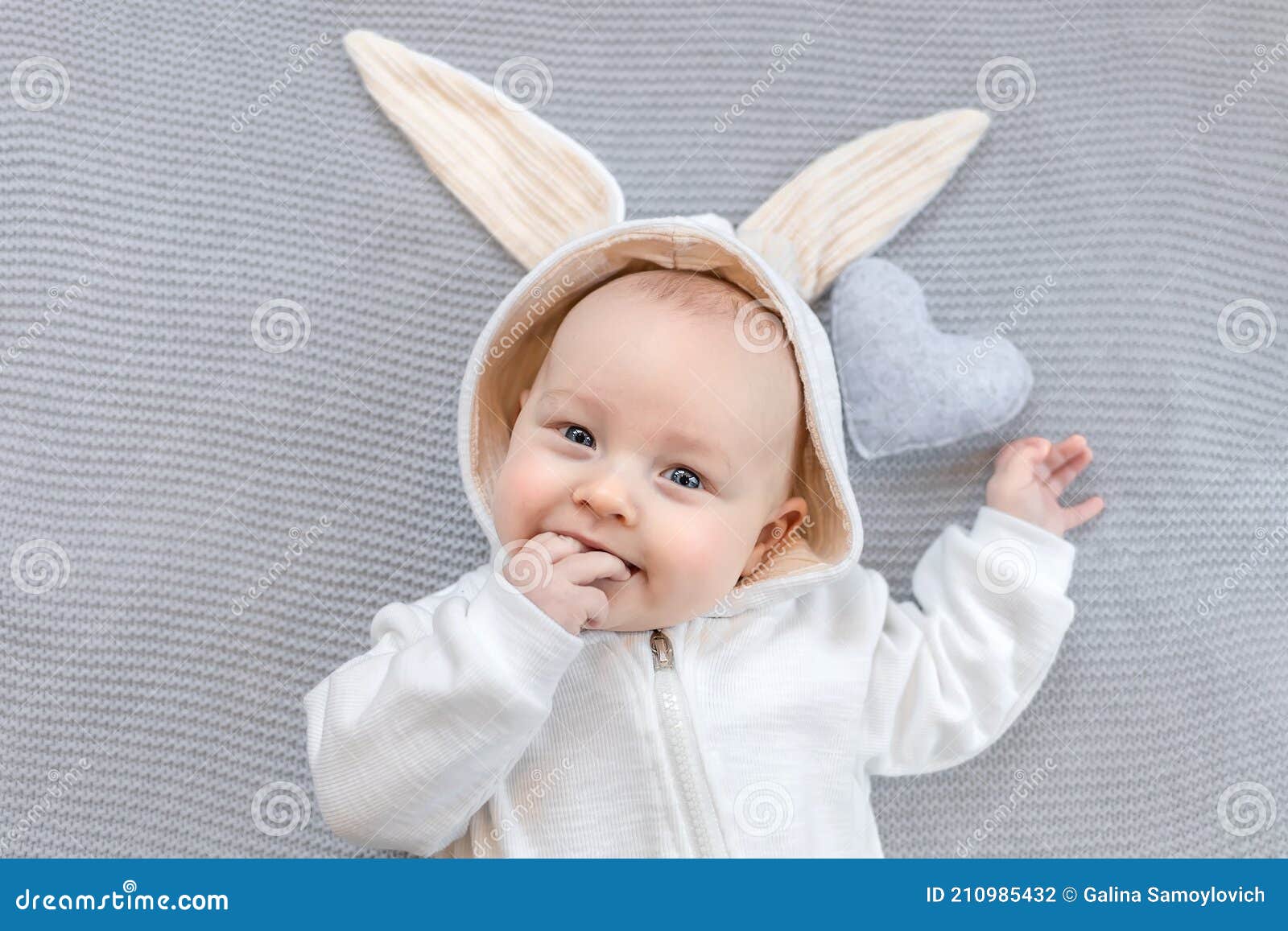 Cute Kid in a Rabbit Costume Stock Photo - Image of hare, person: 210985432