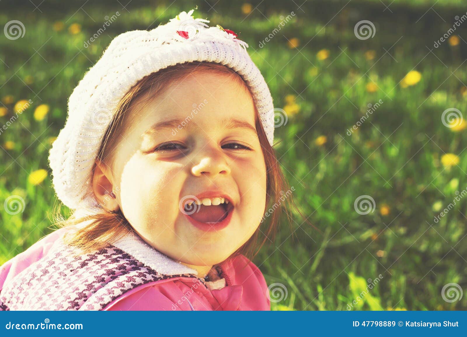 Cute kid is smiling stock image. Image of little, nature - 47798889