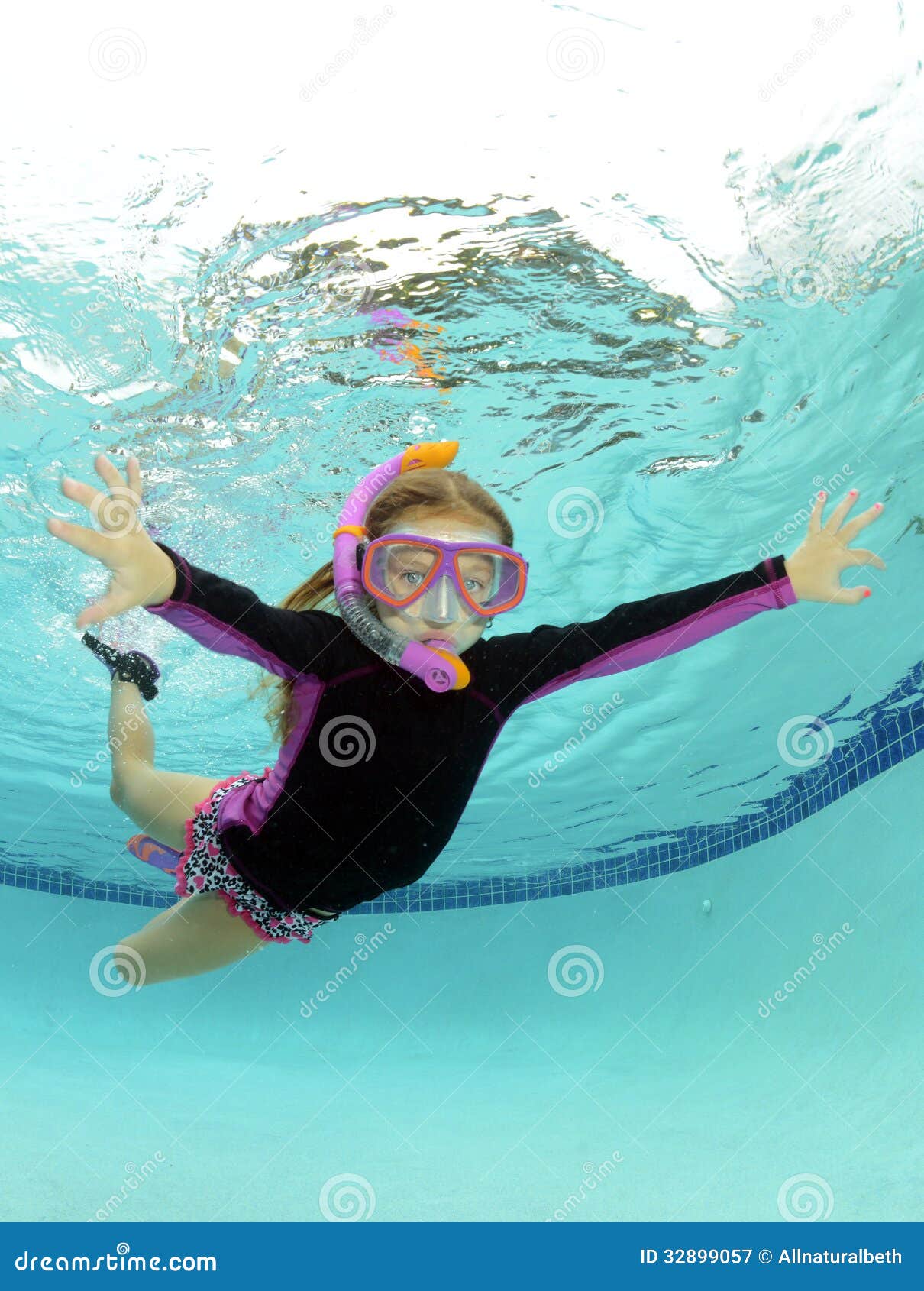 Cute Kid Underwater in Pool Stock Image - Image of swimmer ...