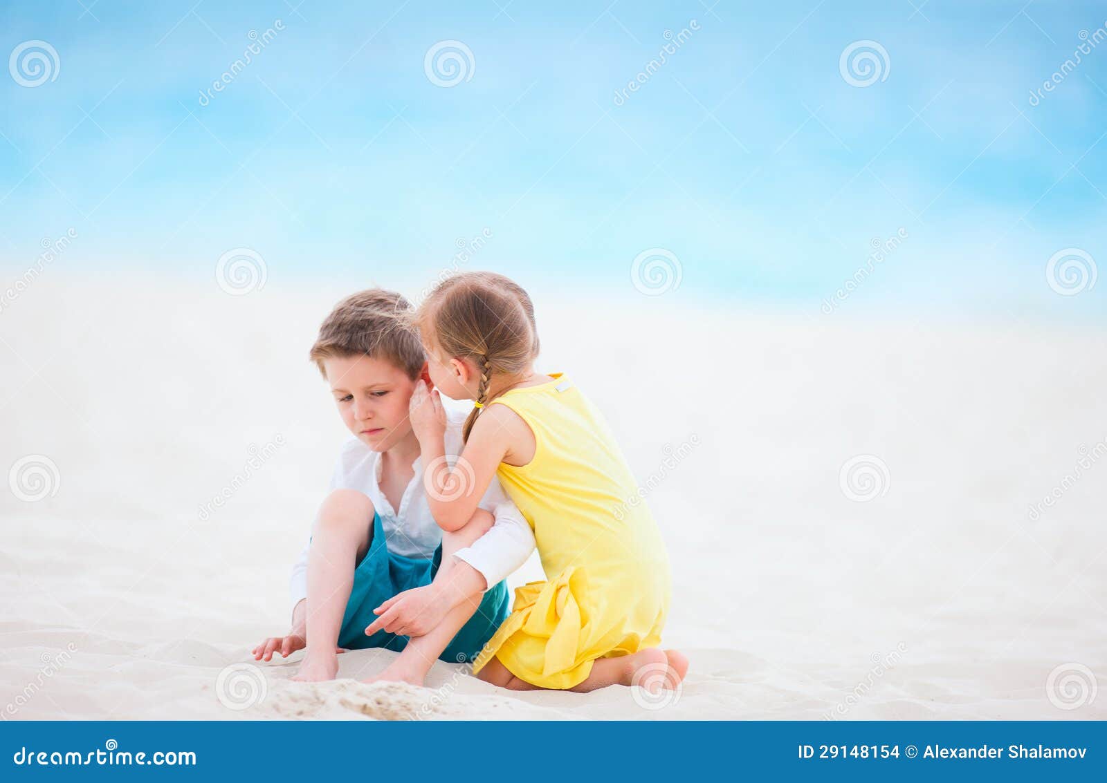 Cute kids at beach stock photo. Image of beach, exotic - 29148154