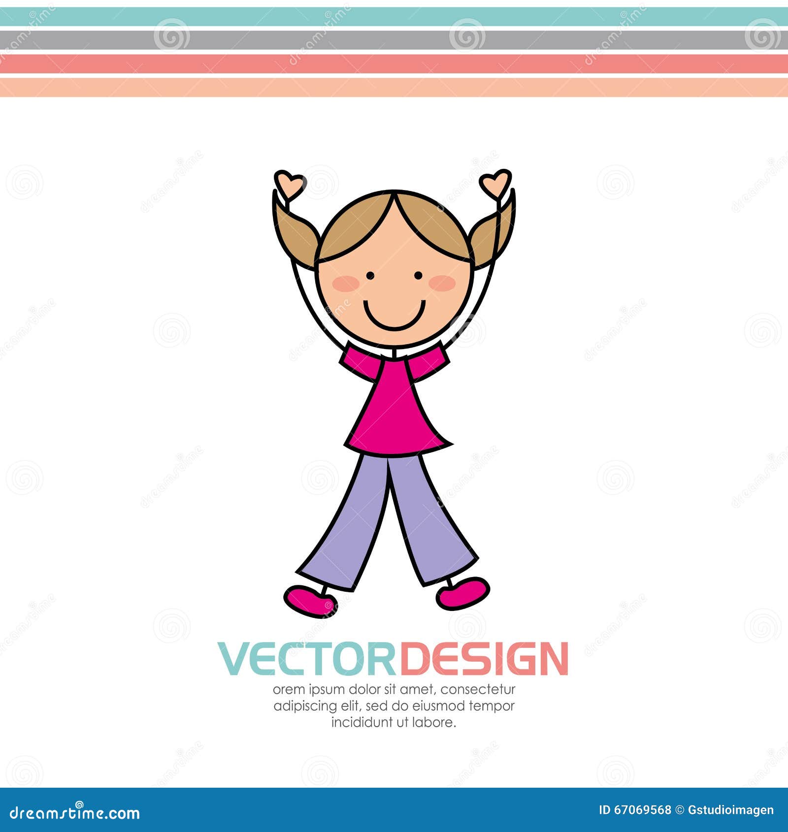 Cute kids design stock illustration. Illustration of school - 67069568