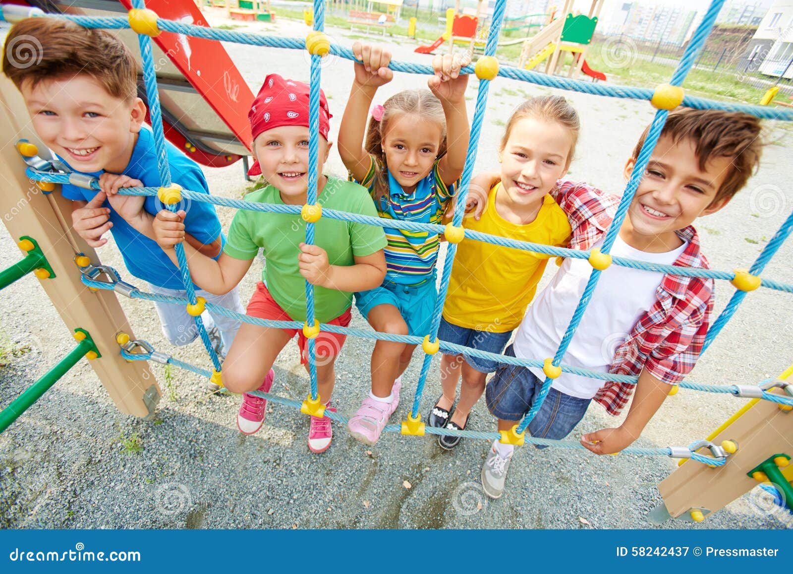 Cute kids stock image. Image of park, little, cheerful - 58242437
