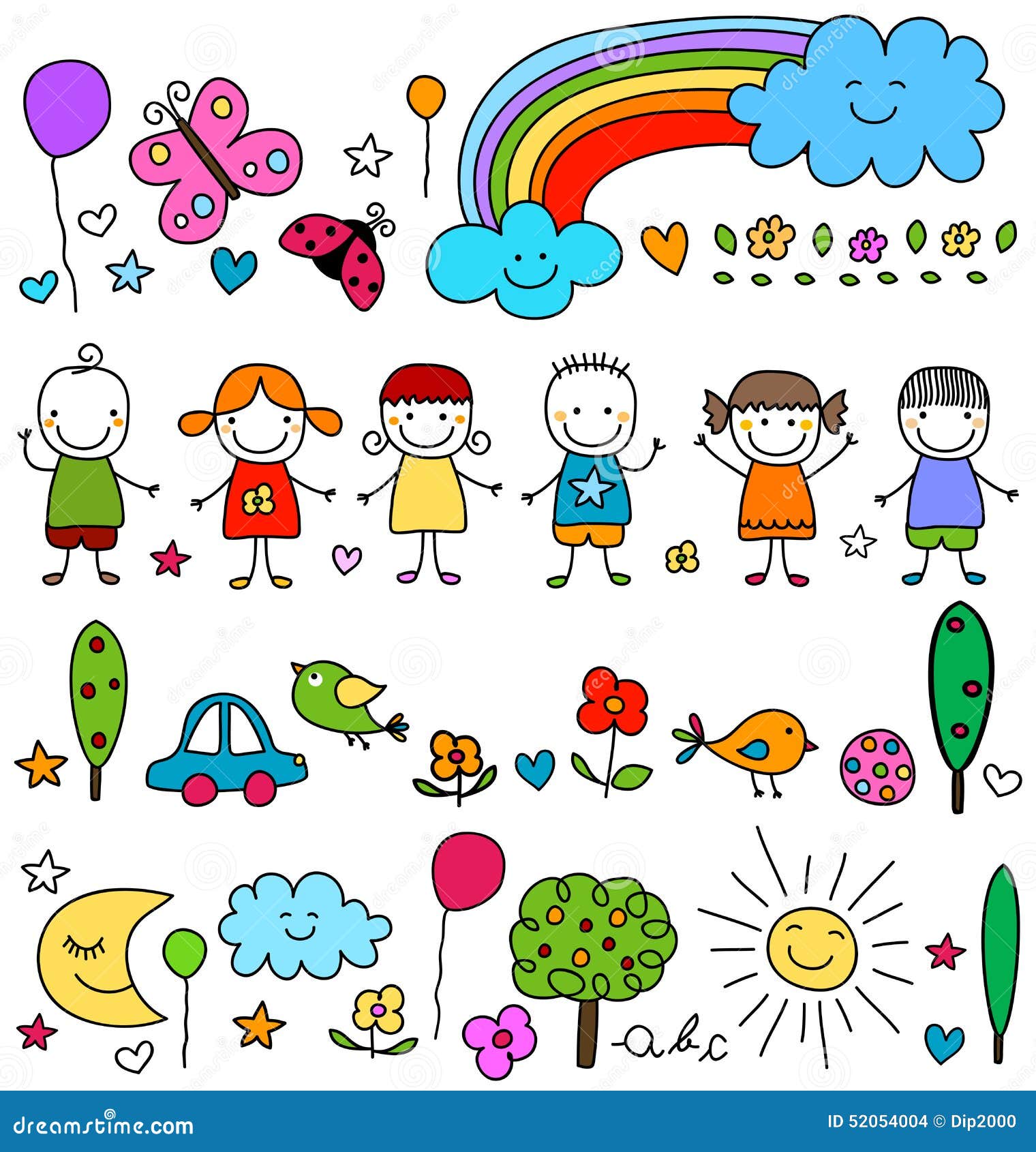 Nature 4 Elements Nature Power With Circle Line Abstract Style Sign ...