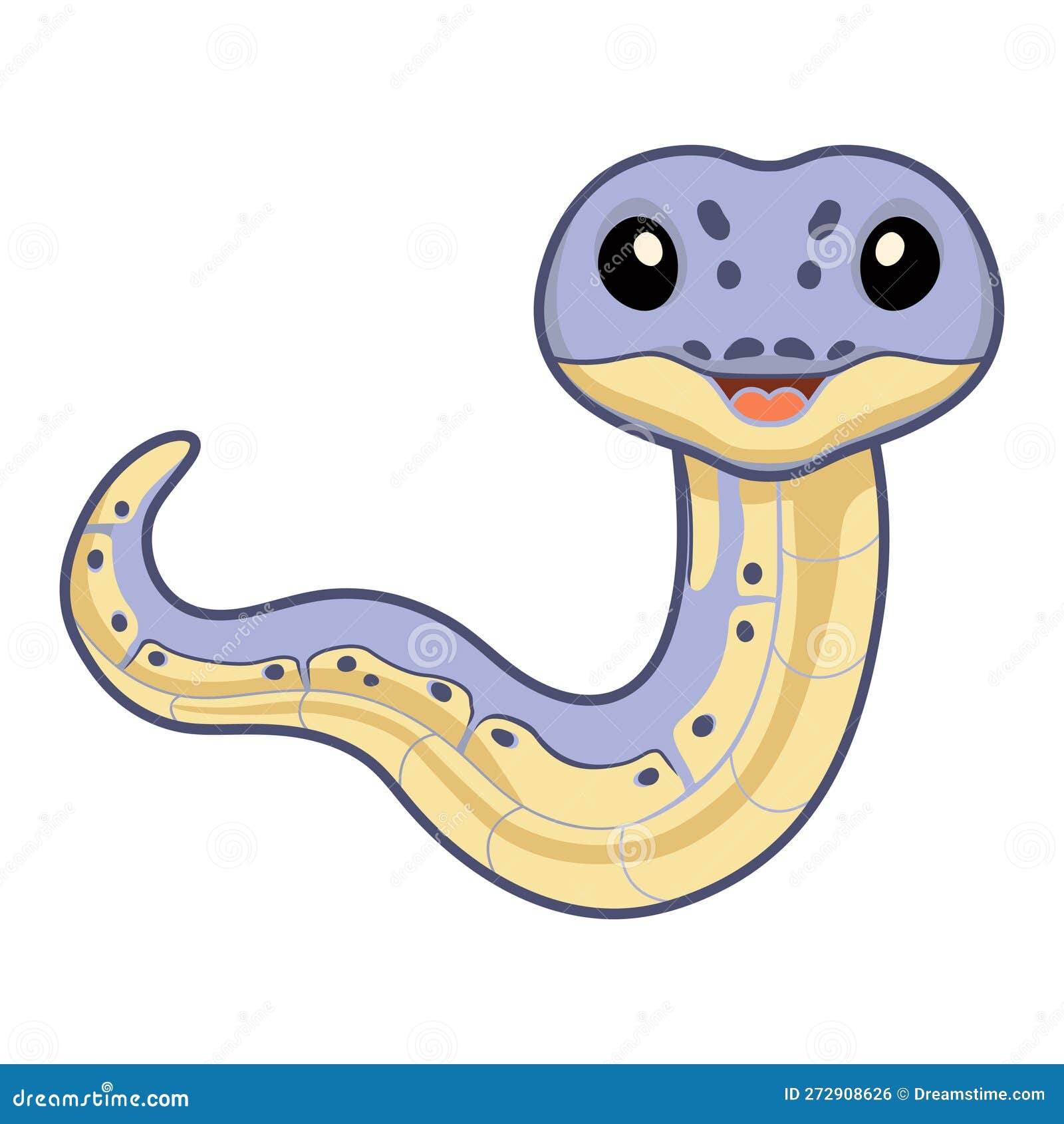 Cute Killer Clown Ball Python Cartoon Stock Vector - Illustration of ...