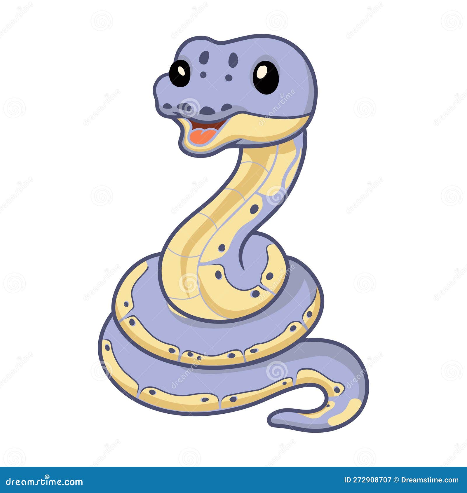 Cute Killer Clown Ball Python Cartoon Stock Vector - Illustration of ...
