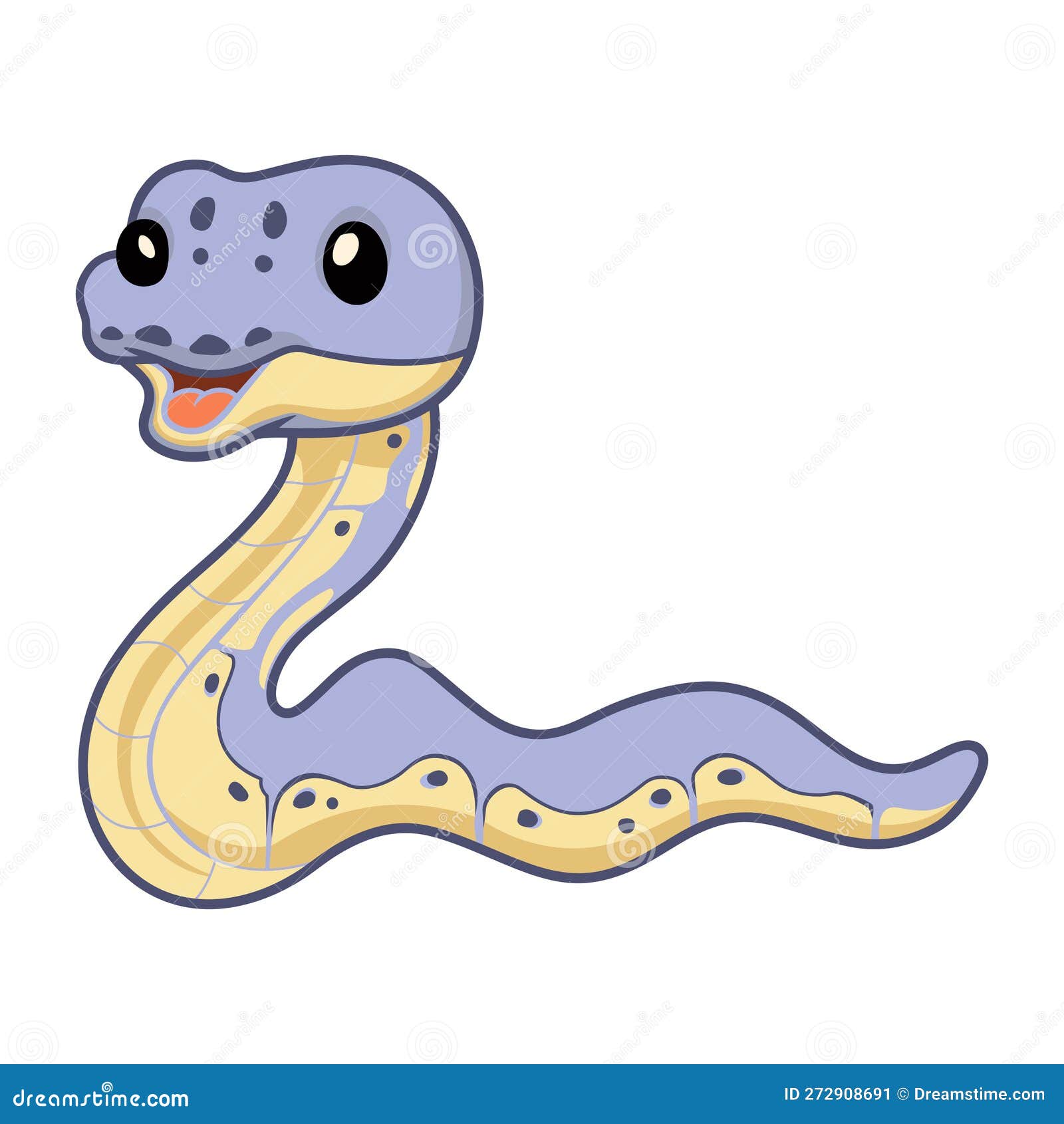 Cute Killer Clown Ball Python Cartoon Stock Vector - Illustration of ...