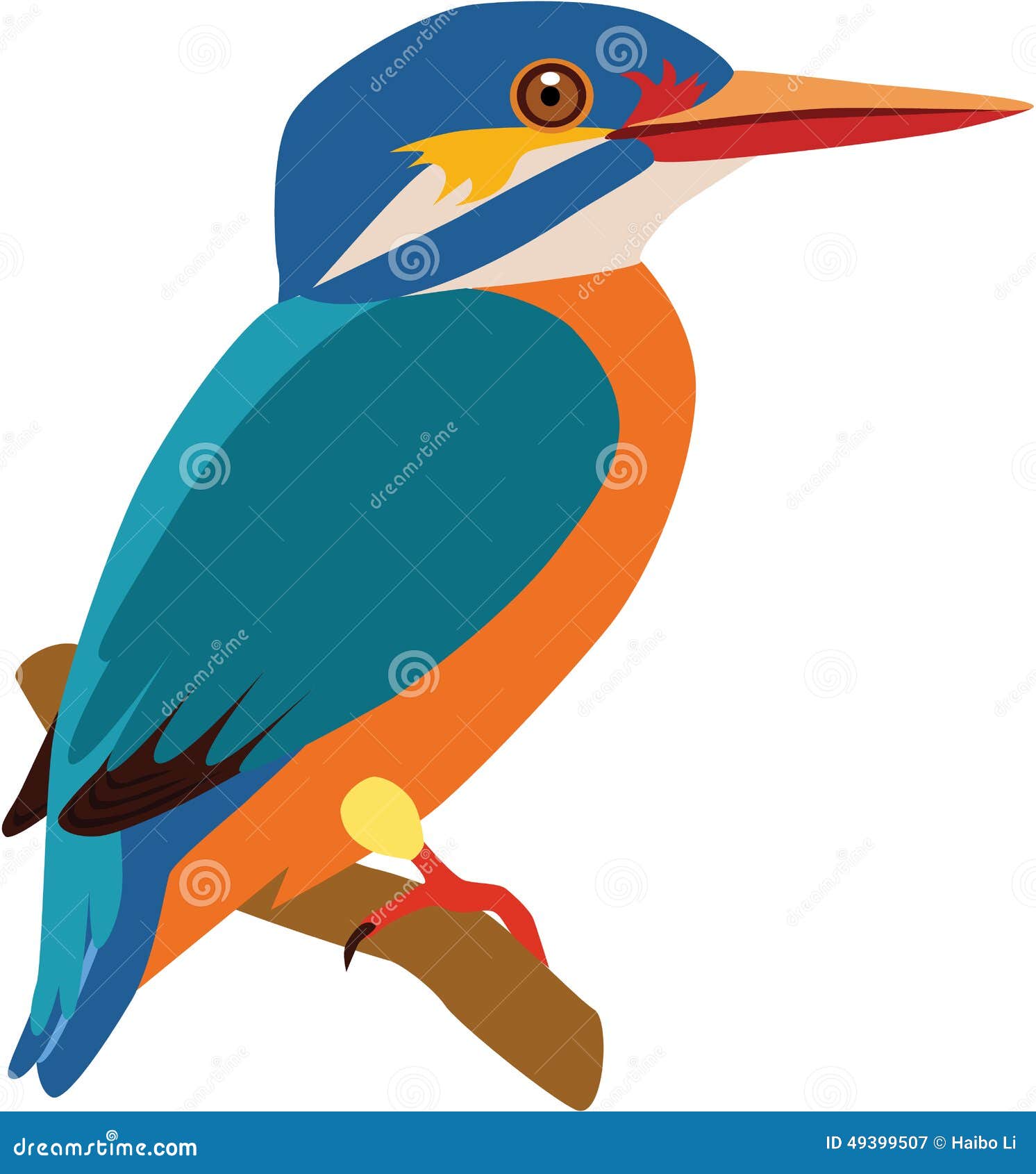 Cute kingfish vector stock vector. Illustration of bird - 49399507