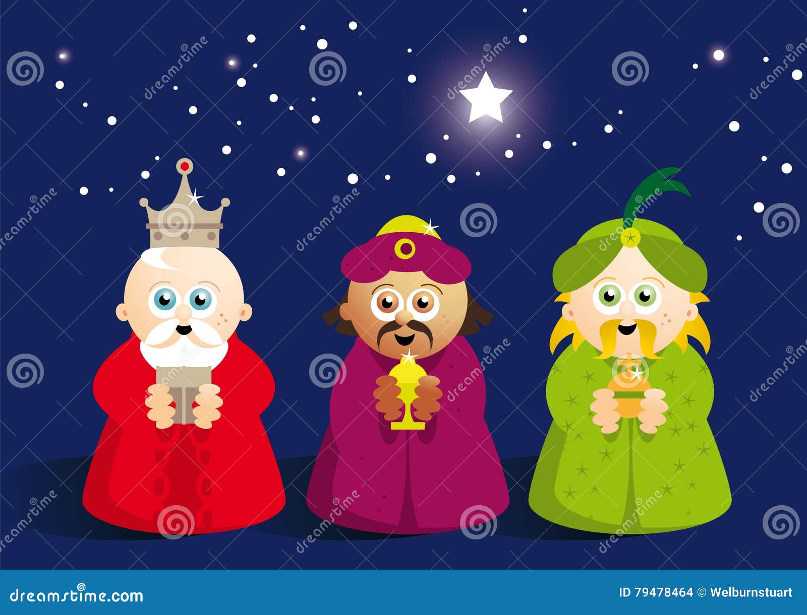 Cute kings 2016 stock illustration. Illustration of christian - 79478464