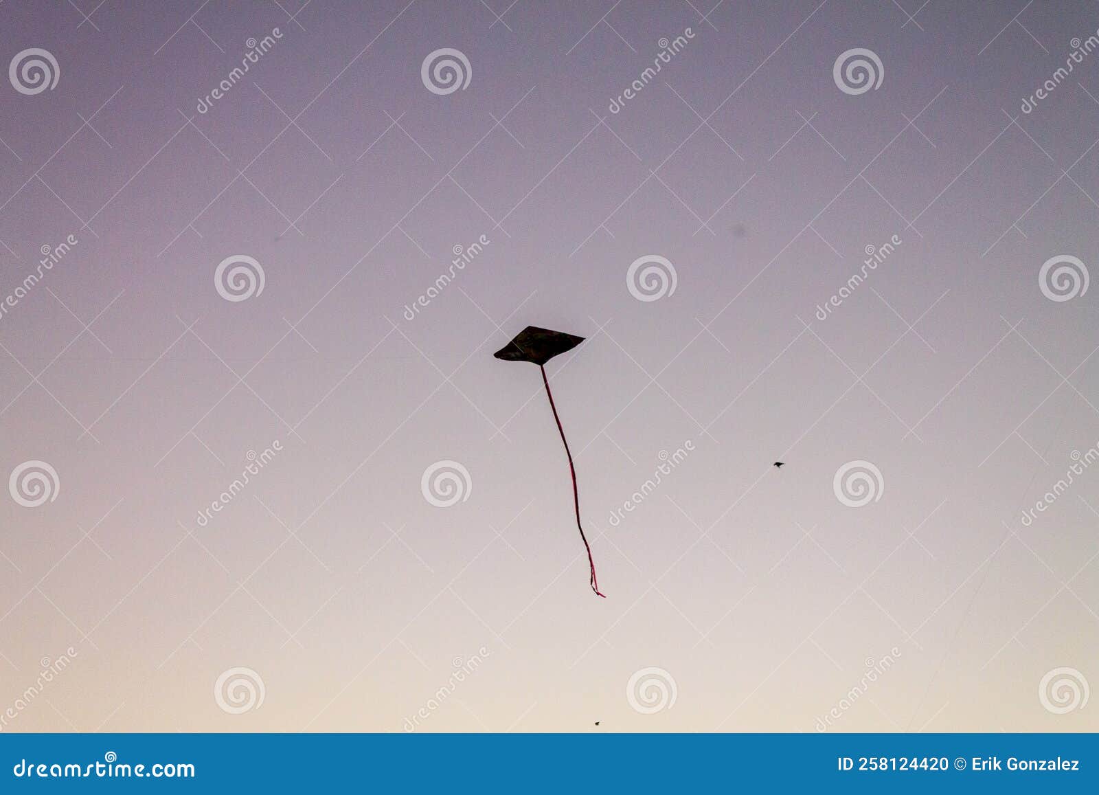 Cute Kites Flying Over the Sunset Sky Stock Photo - Image of freedom ...