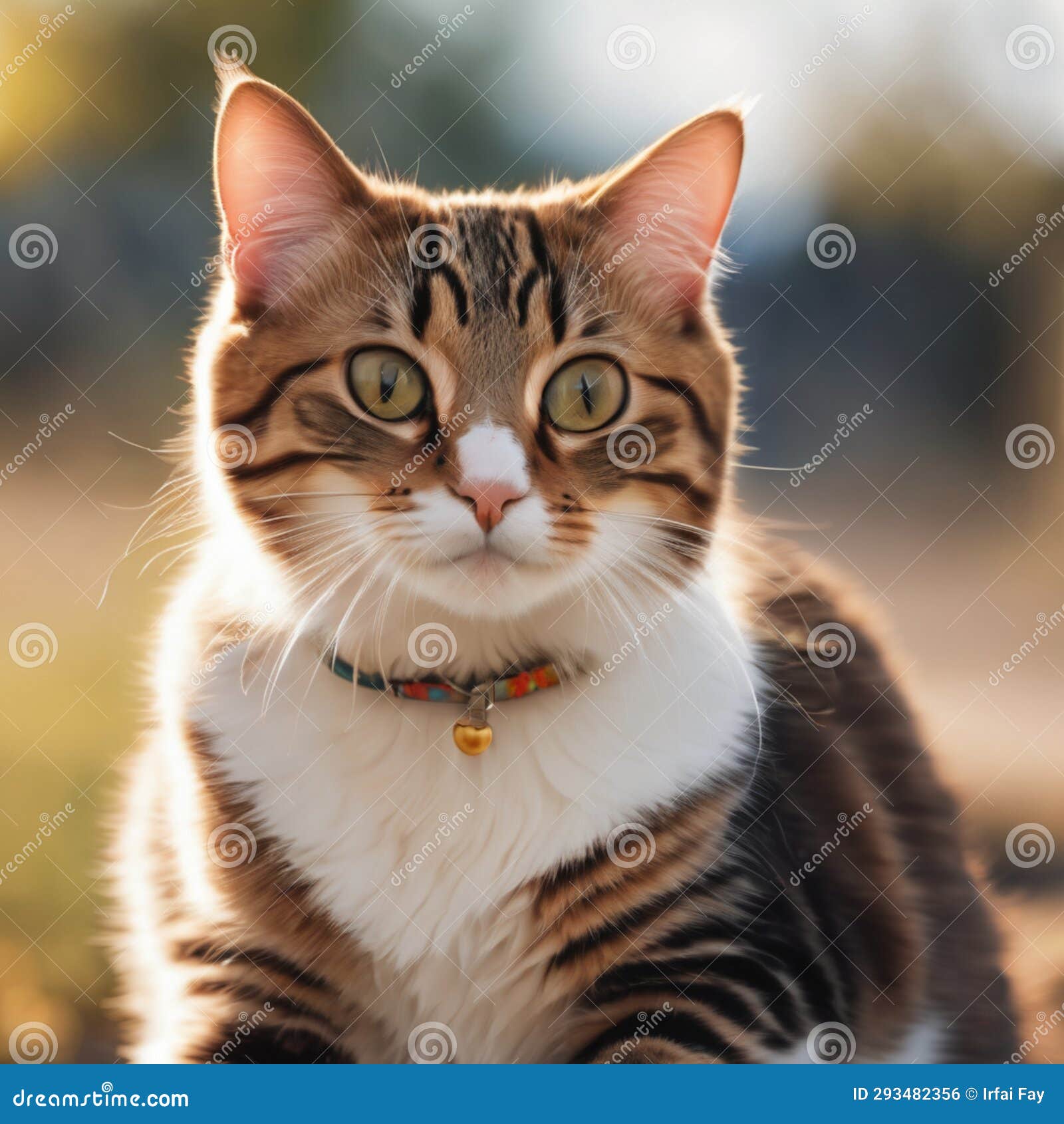 Cute Kitten Face Looking Forward Stock Illustration - Illustration of ...