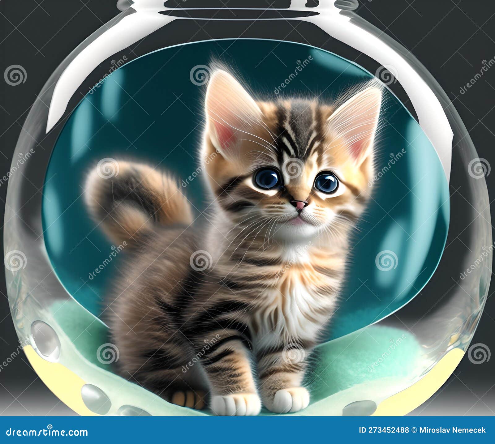 Cute Kitten, Generative AI Illustration Stock Illustration ...