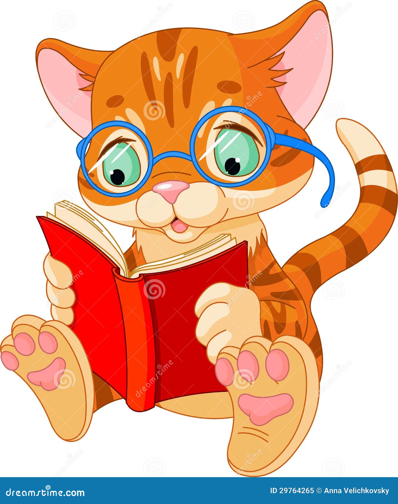 Cute Kitten Education stock vector. Illustration of childhood - 29764265