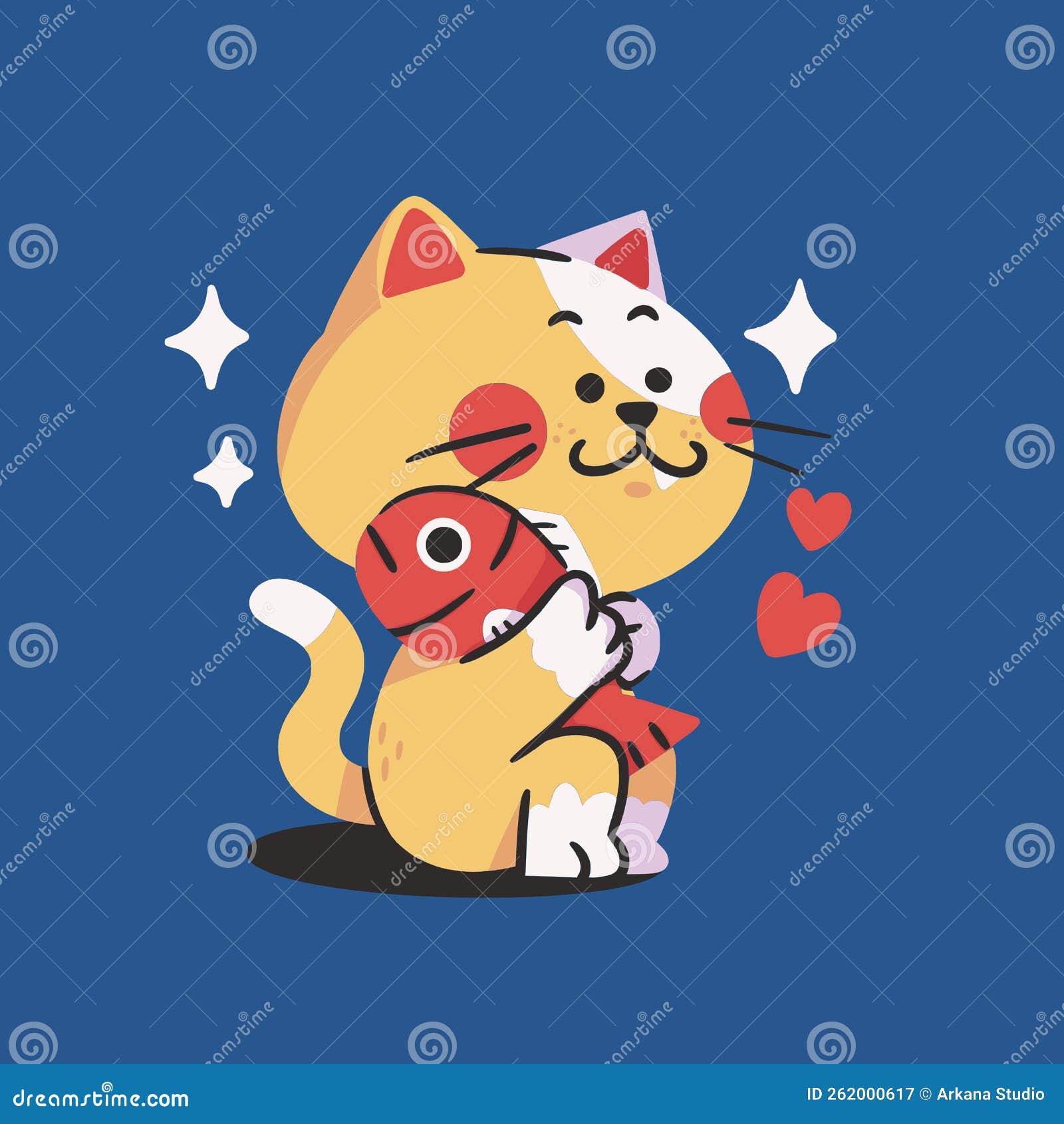 Two Cat Kitten Set Hugging Love Couple Family. Hug, Embrace, Cuddle ...