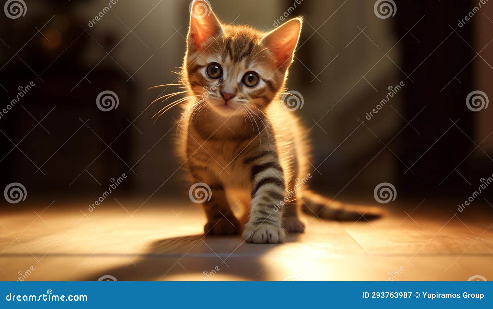 Cute Kitten Playing, Staring, and Looking at Camera Generated by AI ...