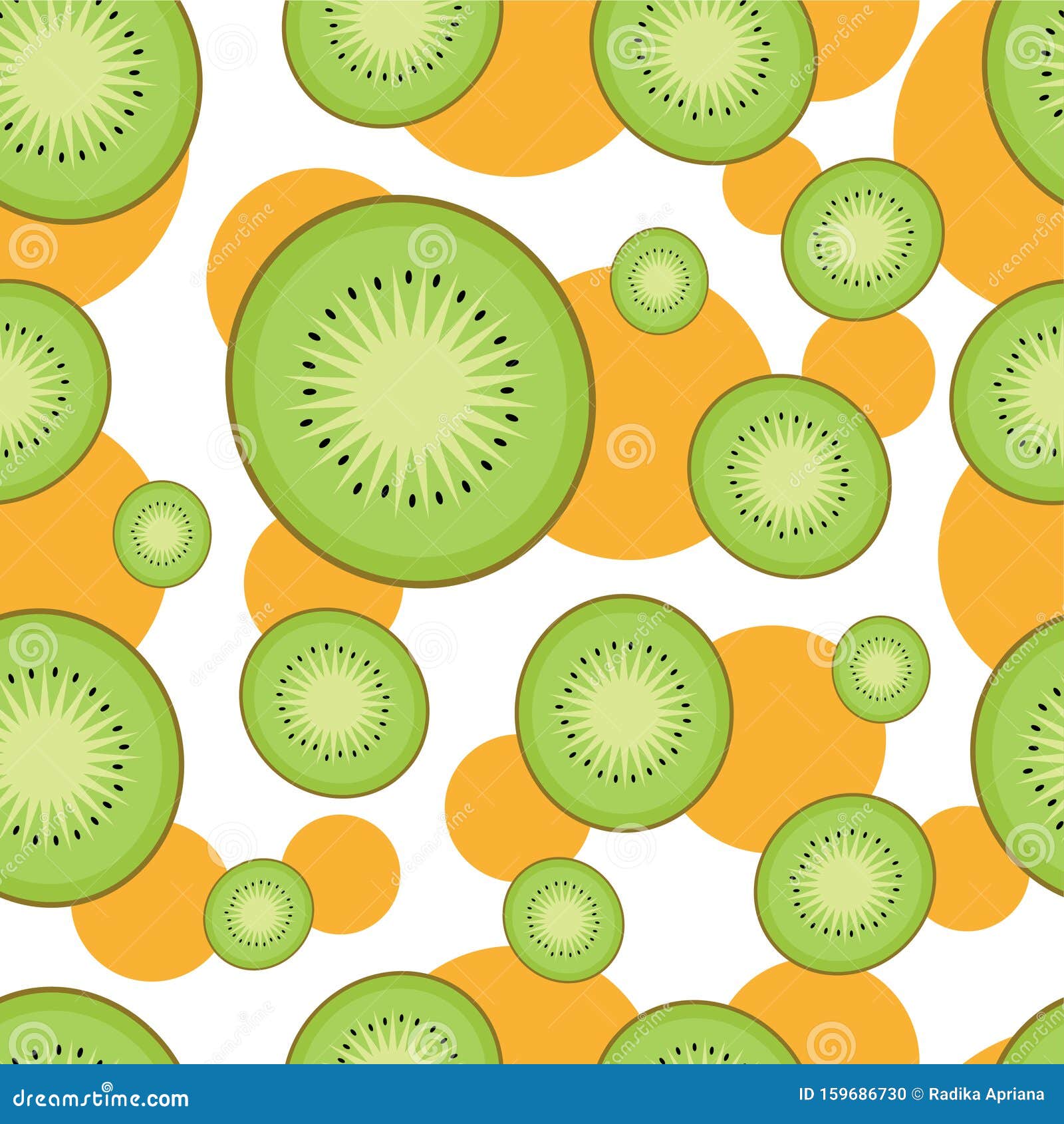 Cute Kiwi Fruit Pattern Seamless Stock Vector - Illustration of juice ...