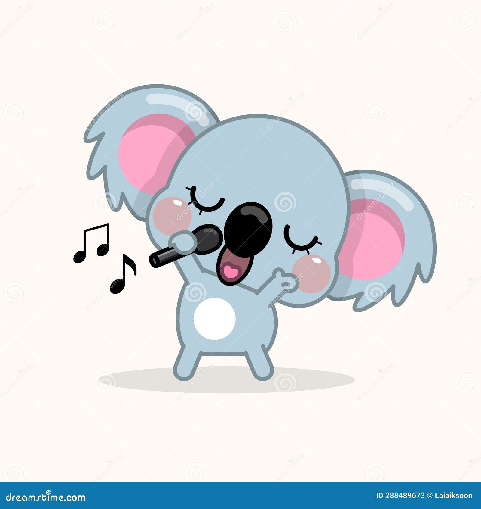 Microphone Koala With Variant Color Available For Logo-icon-clipart ...