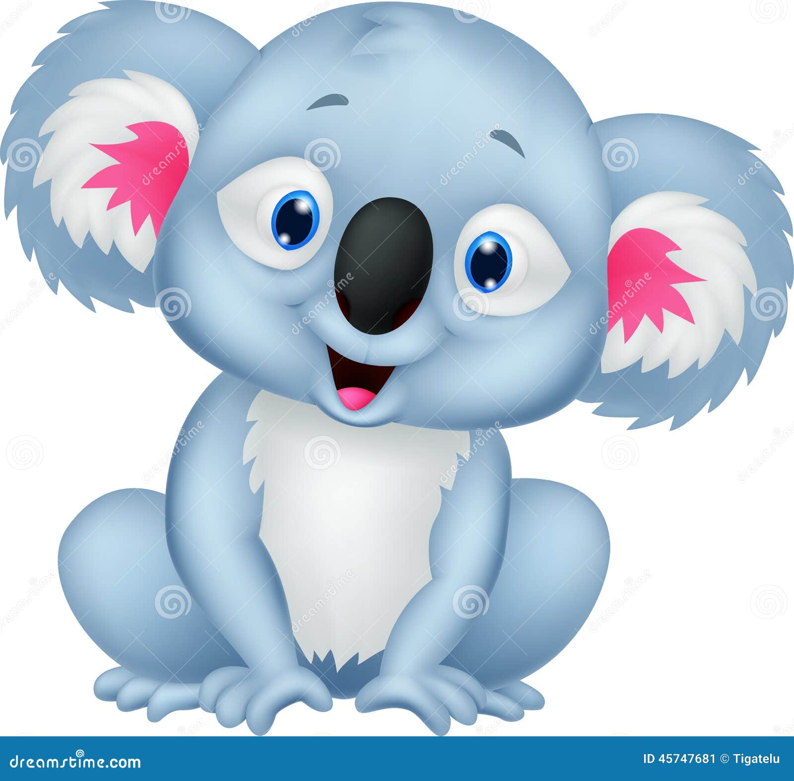 Cute koala cartoon stock vector. Illustration of childhood - 45747681