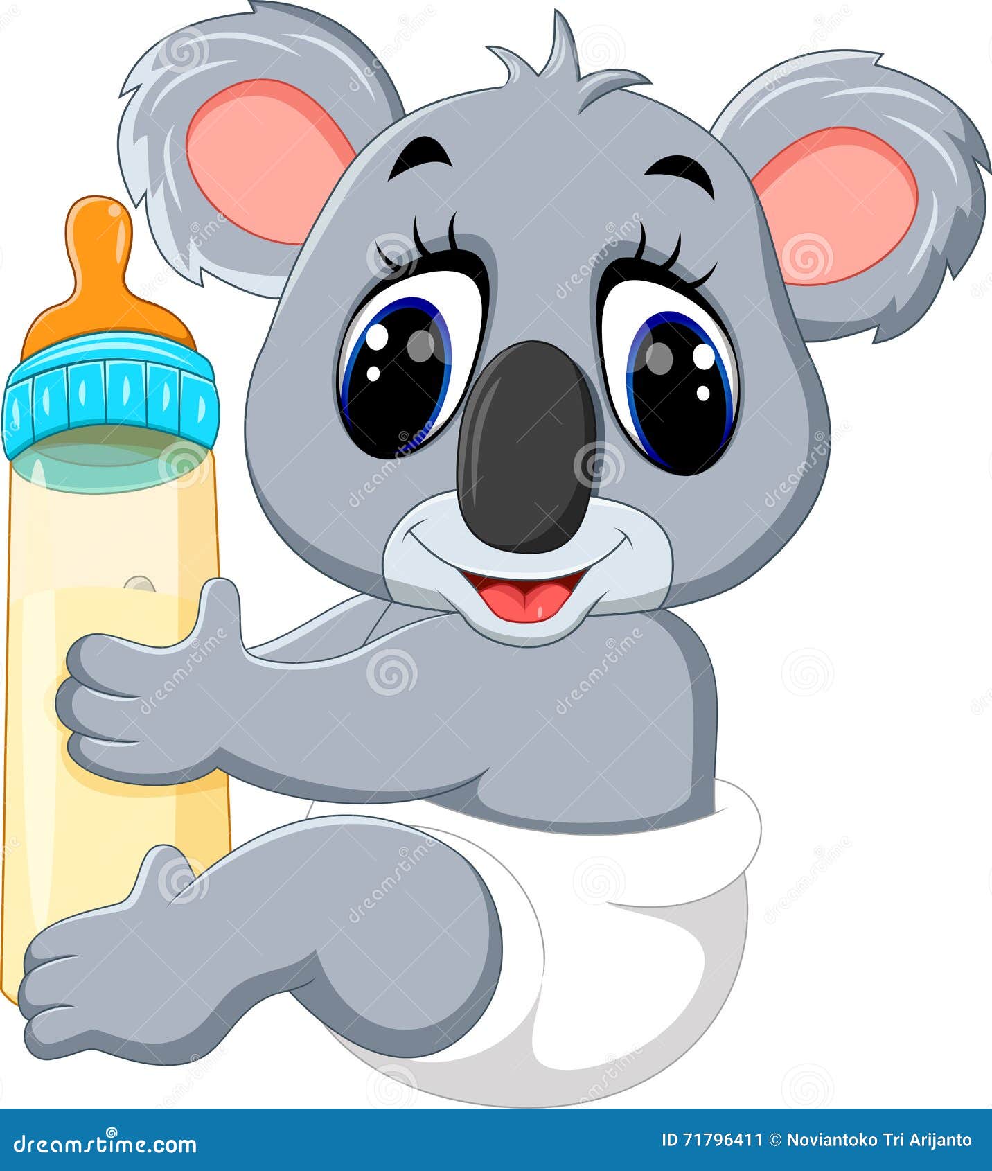 Cute koala cartoon stock vector. Illustration of furry - 71796411