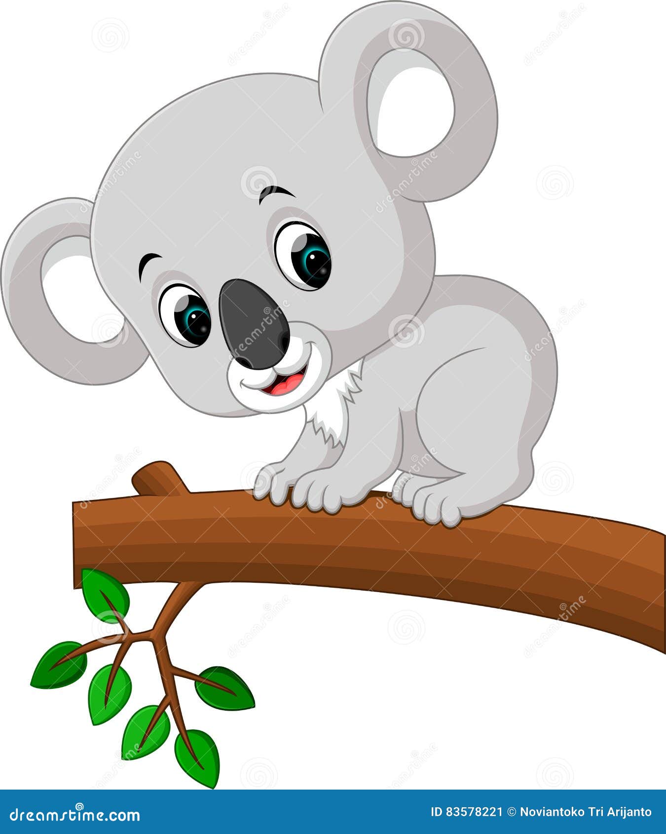 Cute koala cartoon stock vector. Illustration of mascot - 83578221